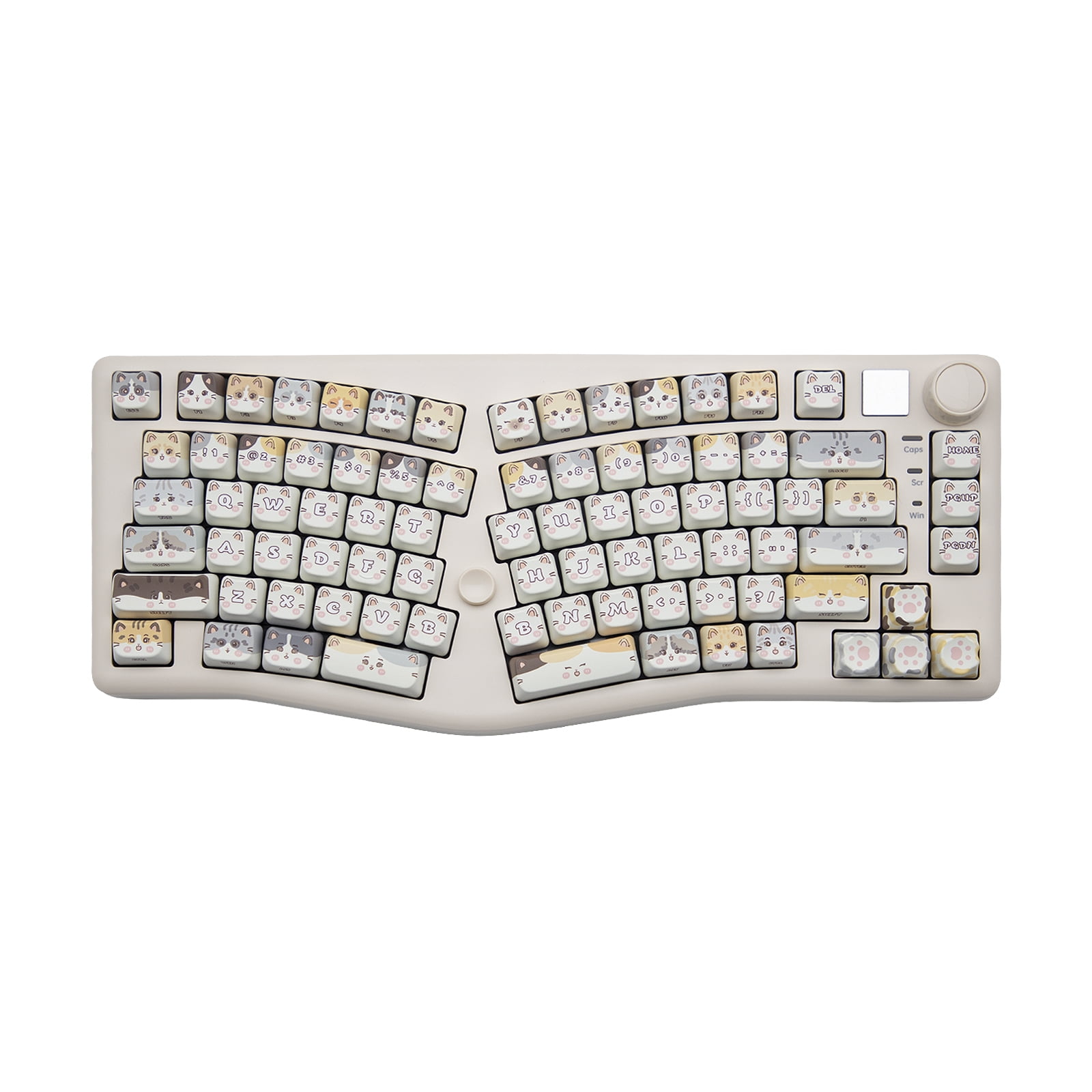LEOBOG A75 Alice Keyboard, Tri-Mode Ergonomic Gaming Mechanical ...