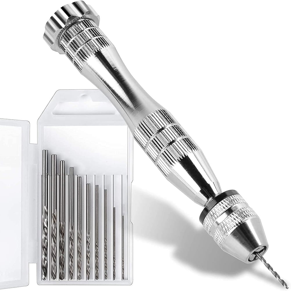 LEOBRO hand drill for epoxy resin, mini drilling machine pin vise hand ...