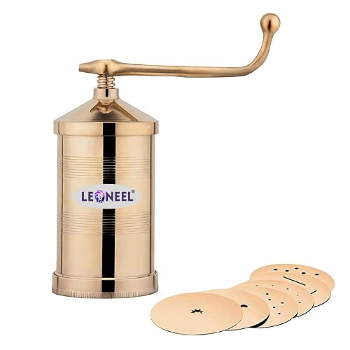 LEONEEL Heavy Brass Sev Chakli Gathiya Sevaiya Maker with Removable ...