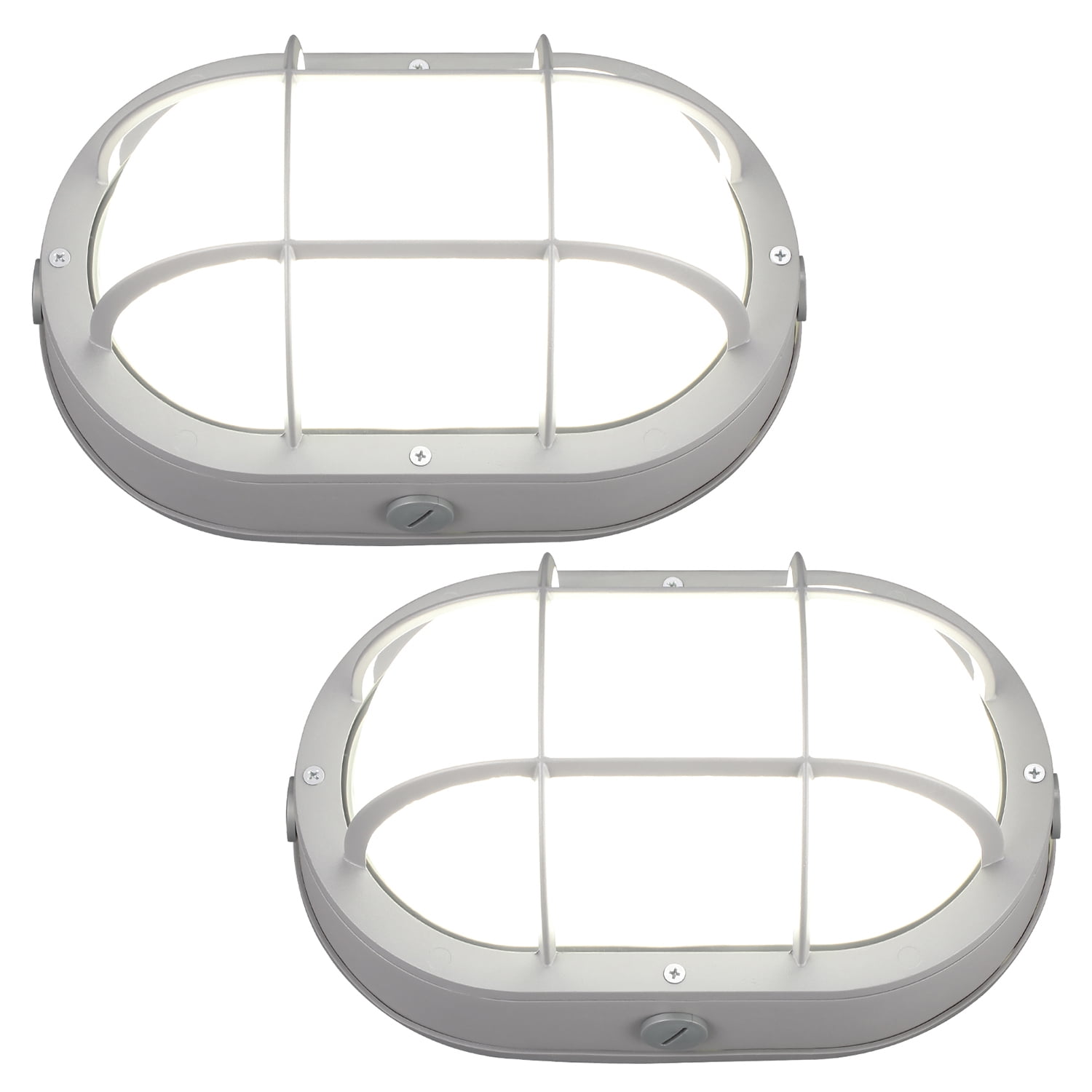 LEONLITE 10W LED Bulkhead Light, 12 Inch Marine Oval Outdoor Wall ...