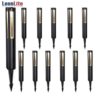 LEONLITE 18 Pack LED Landscape Pathway Light, 12-24V Low Voltage Side ...