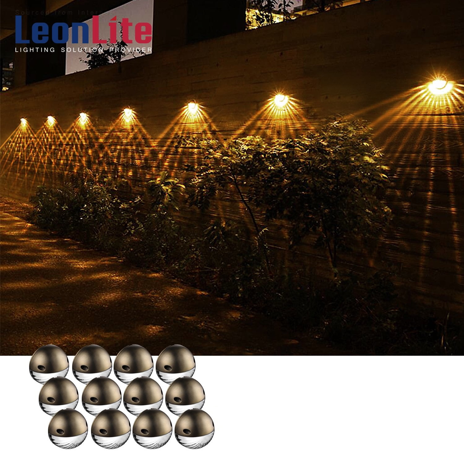 LEONLITE 12-Pack Low Voltage LED Stair Light, IP65 Waterproof UL Listed ...