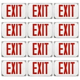 LEONLITE 12-Pack Wet Location LED Exit Sign, Weatherproof Outdoor ...