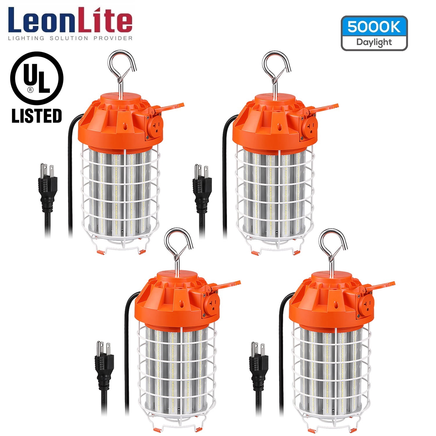 LEONLITE 130W High Bay LED Temporary Work Light with Surge Protector ...