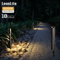 LEONLITE 18 Pack LED Landscape Pathway Light, 12-24V Low Voltage Side ...