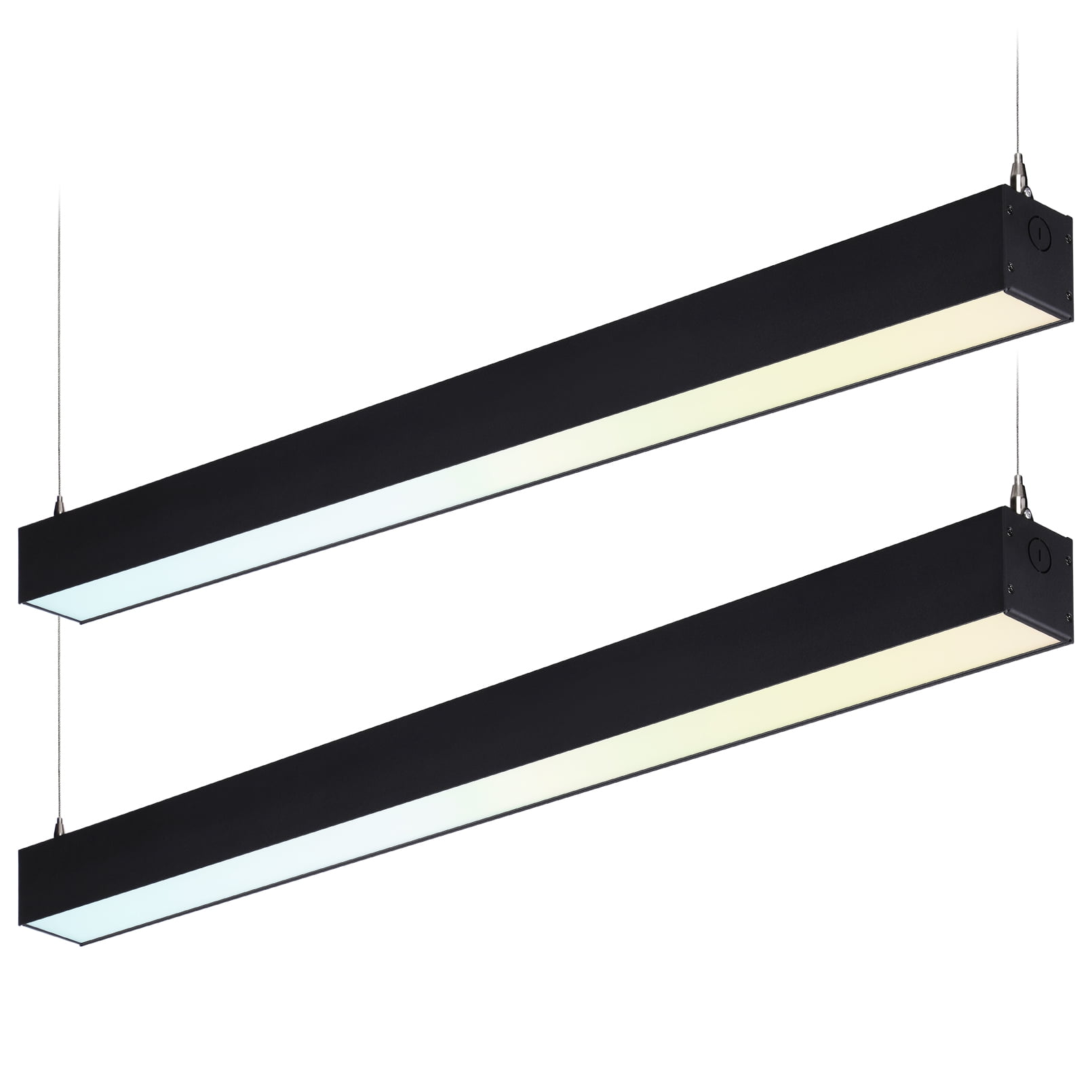 LEONLITE 2-Pack 4FT Linkable LED Linear Light, 3CCT Dimmable Suspension ...
