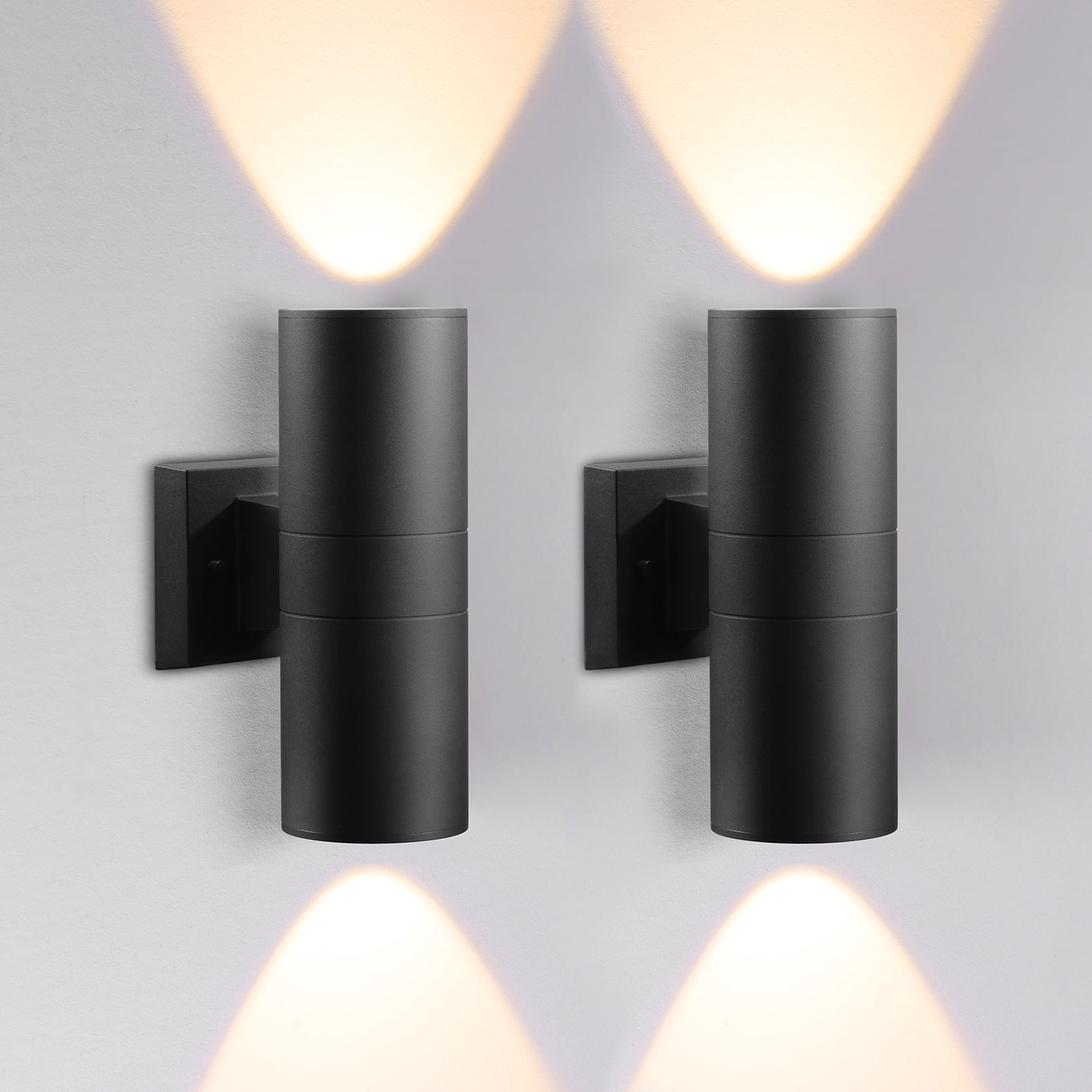 Free Shipping! LEONLITE 2-Pack Cylinder Up Down Wall Lights, Hardwired ...