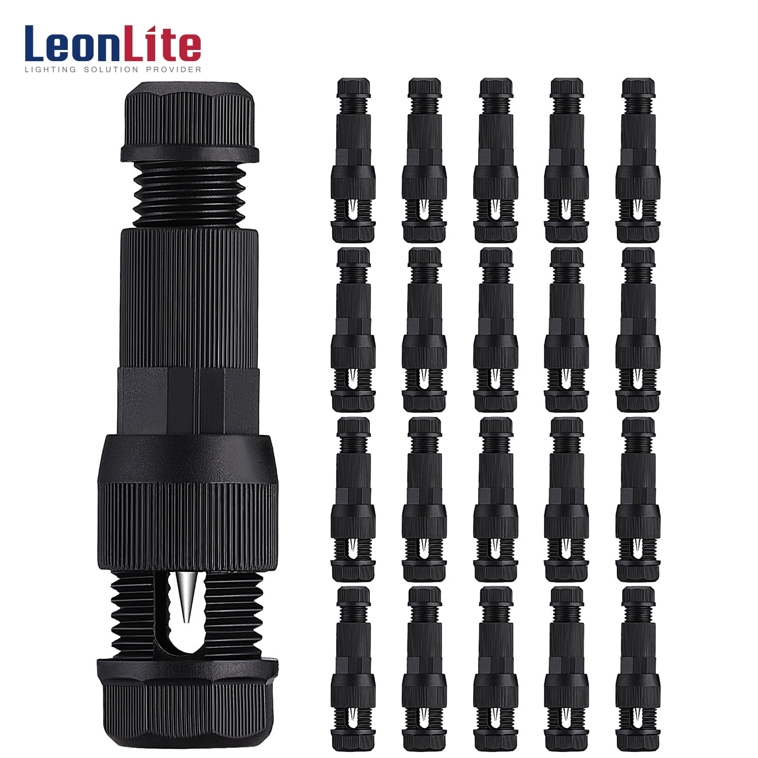 LEONLITE 20-Pack Low Voltage Wire Connectors, Fastlock Wire Connectors ...