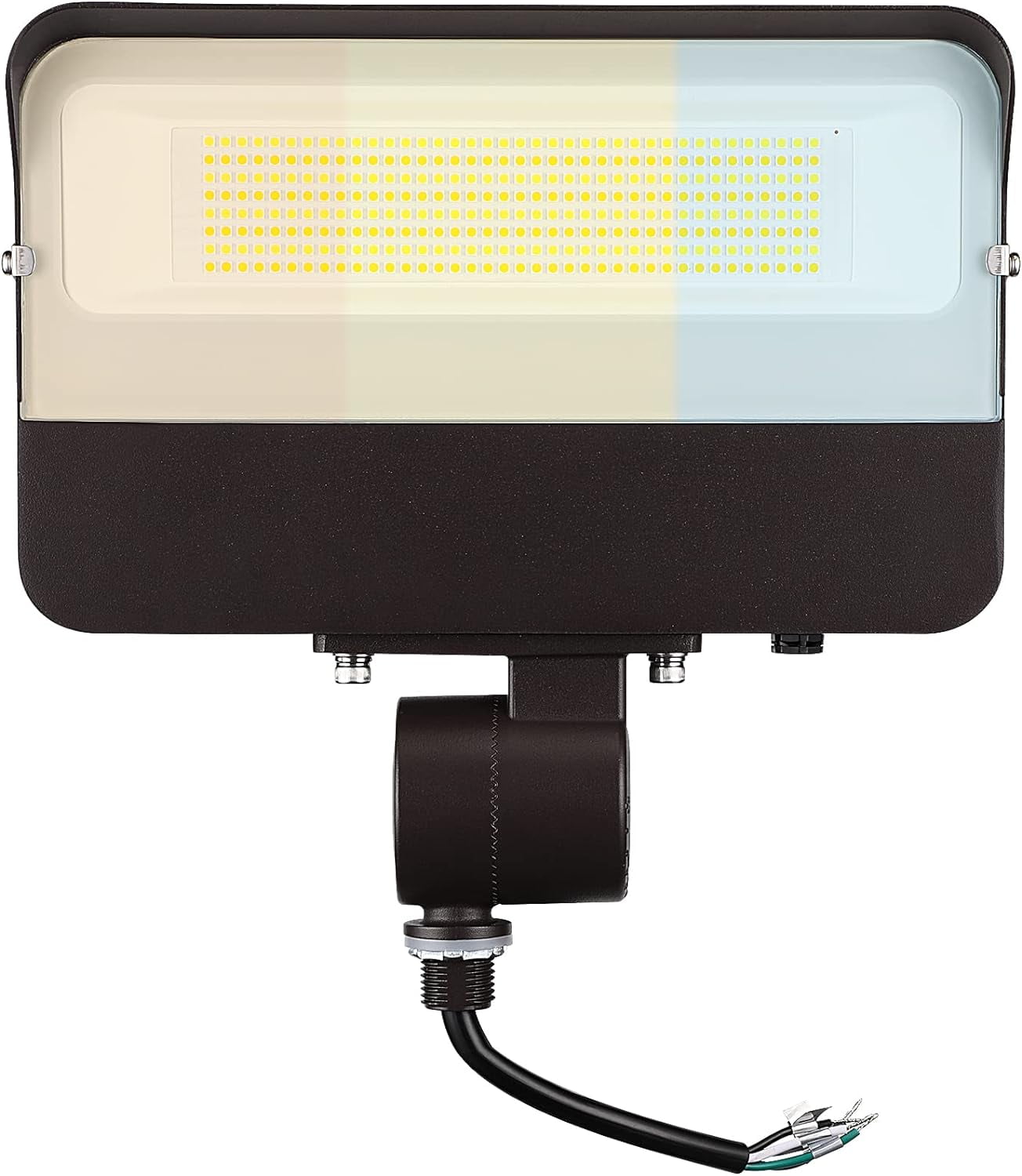 LEONLITE 3CCT 100W Knuckle Mount LED Flood Light Adjustable, 13,000LM ...