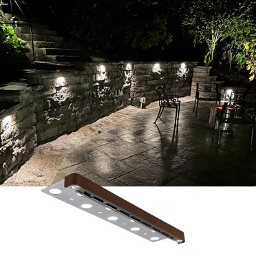 LEONLITE 12 Pack Low Voltage Deck Wall Light, 3W Surface Mount LED Step ...