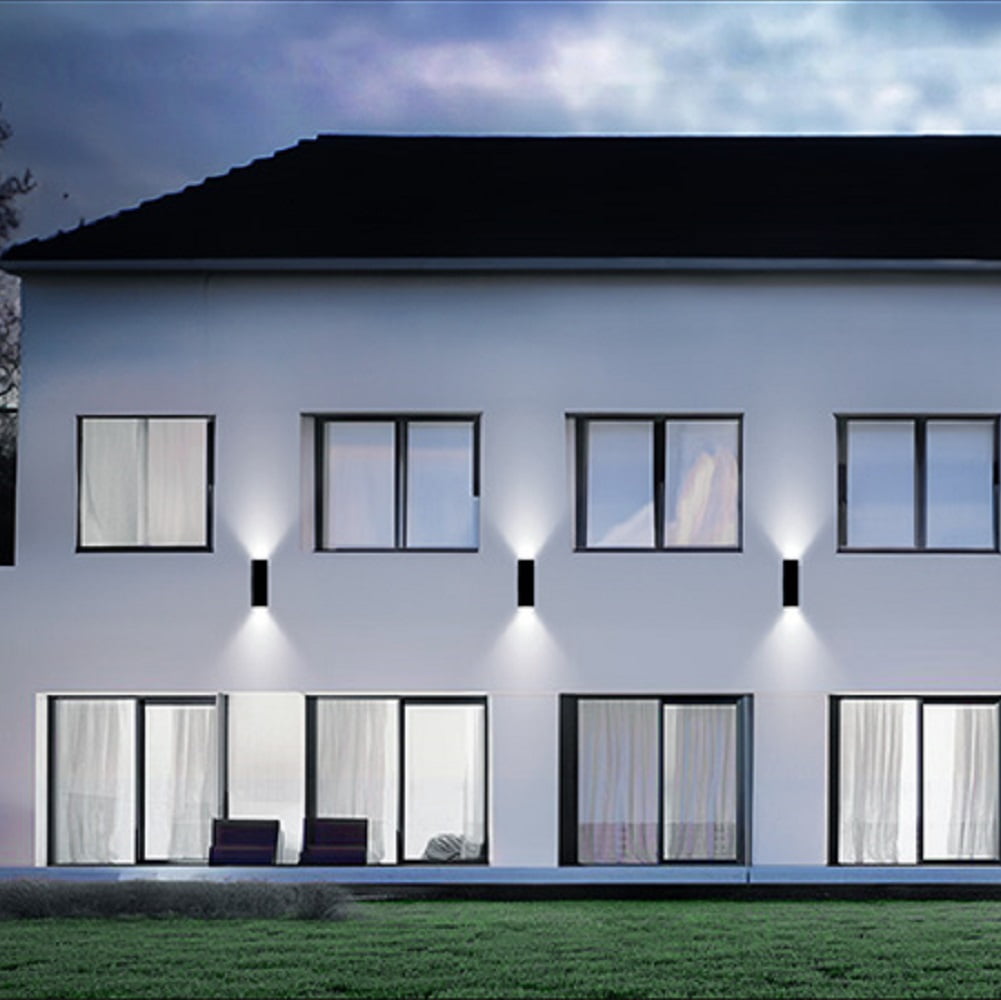 LEONLITE 4 Pack 5CCT LED Up Down Wall Light, IP65 Waterproof Wall Lamp ...