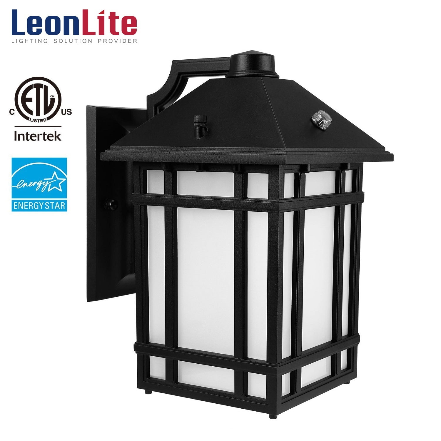 LEONLITE Dusk to Dawn Outdoor Wall Lights, LED Exterior Wall Sconce ...