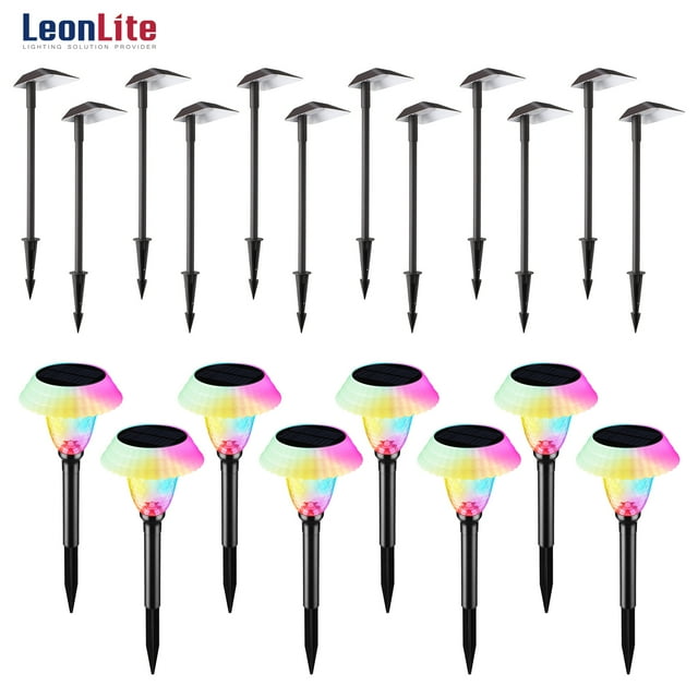 LEONLITE LED Landscape Lighting Kit (12 Pack Low Voltage LED Walkway ...