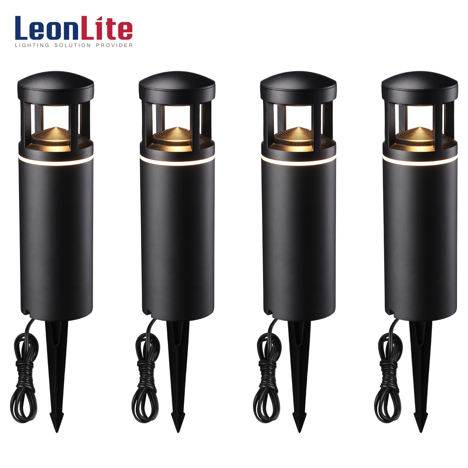 LEONLITE LED Low Voltage Pathway Lights, Outdoor Landscape Light, 5W 12V AC/DC, for Driveway ...