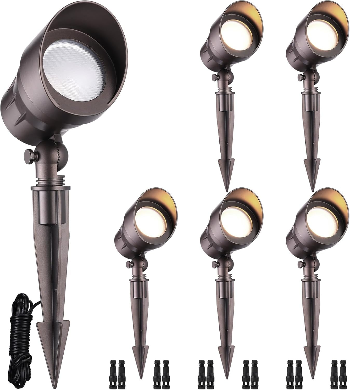 LEONLITE Low Voltage LED Landscape Spotlight, 5W 12V Pathway Lights ...