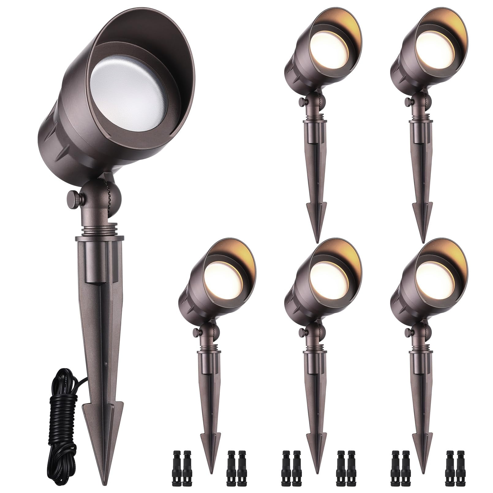 LEONLITE Low Voltage LED Landscape Spotlight, 5W 12V Pathway Lights ...