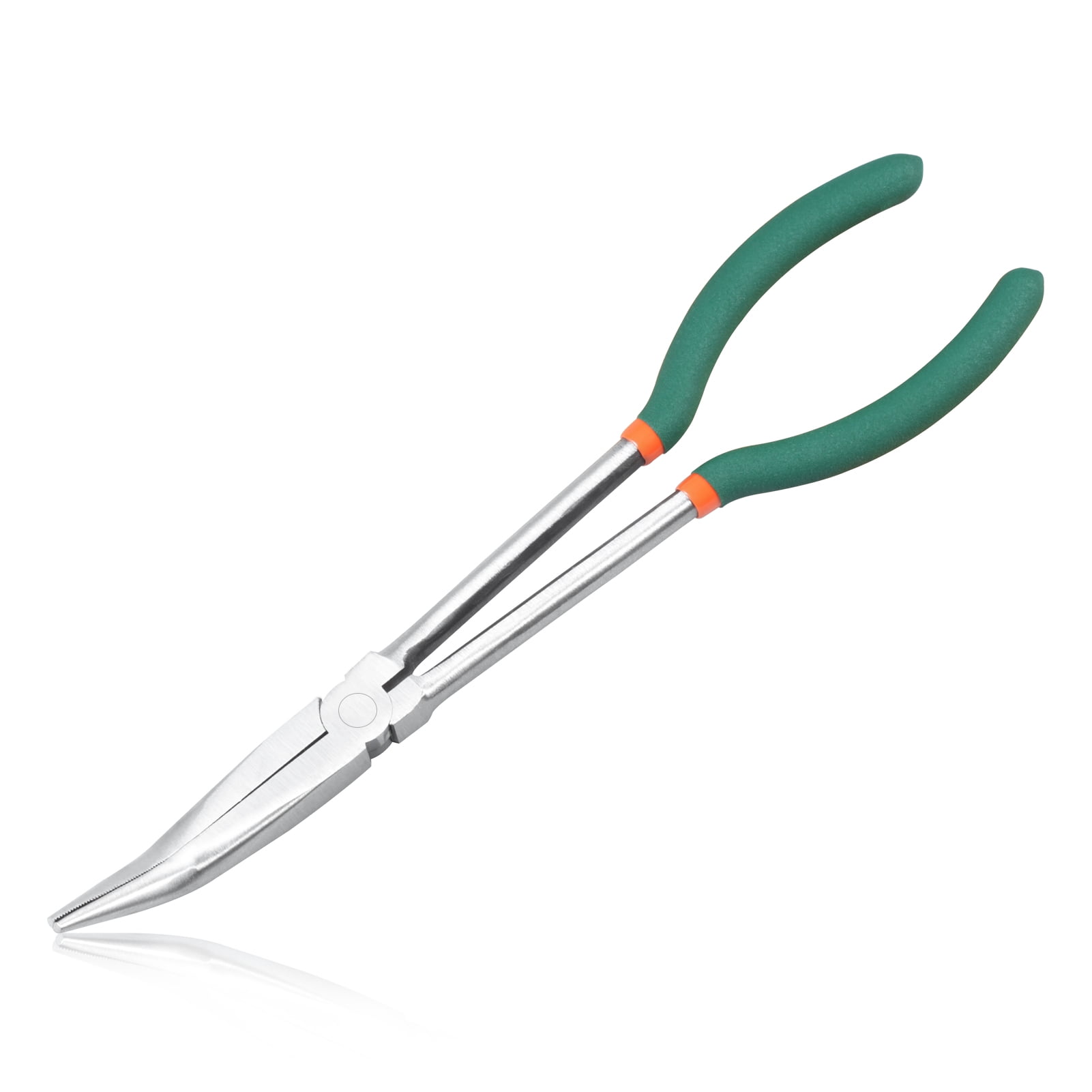 LEONTOOL 11 Inch Bent Nose Pliers 30 Degree Long Reach Pliers with ...
