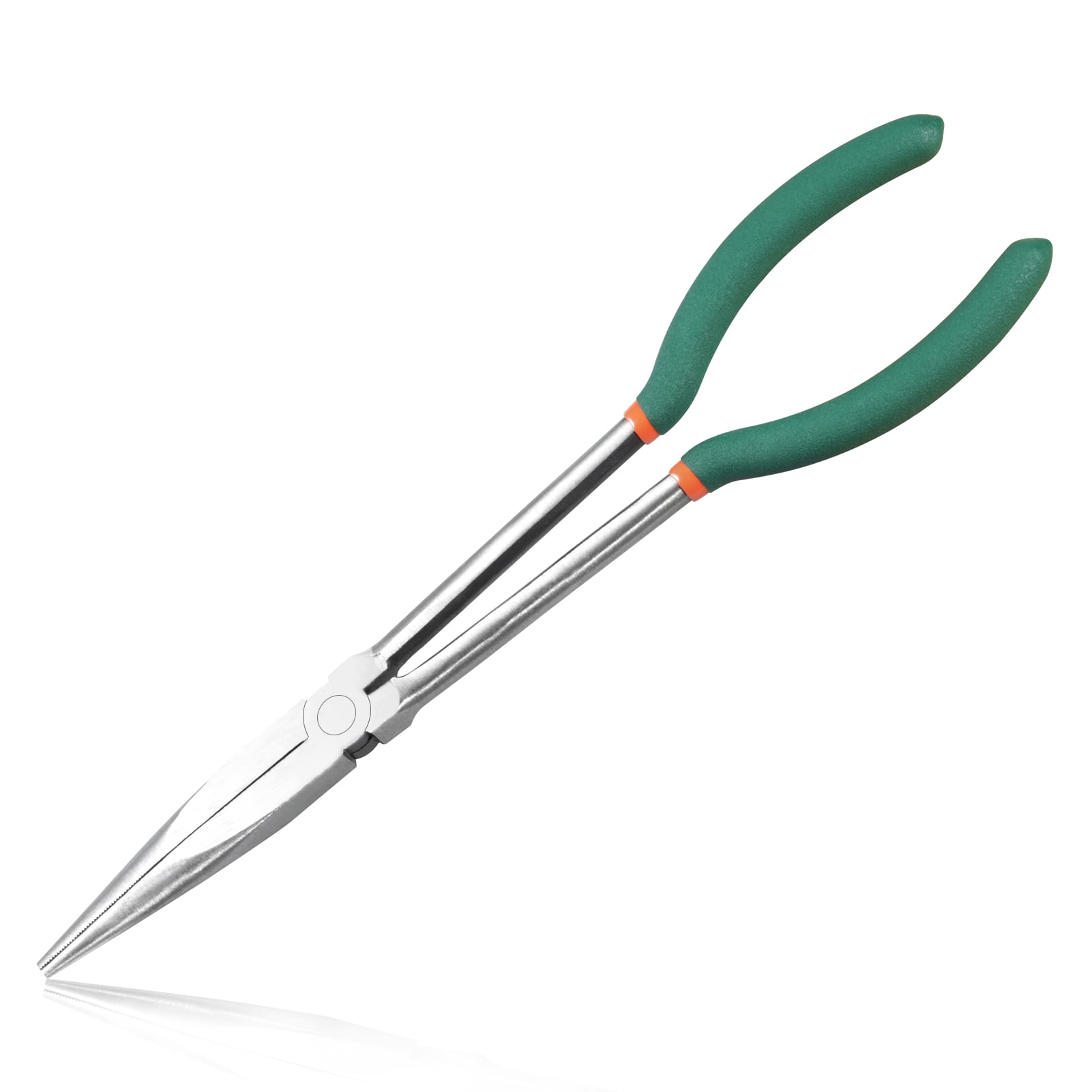 LEONTOOL 11 Inch Long Reach Needle Nose Pliers with Serrated Teeth Long ...