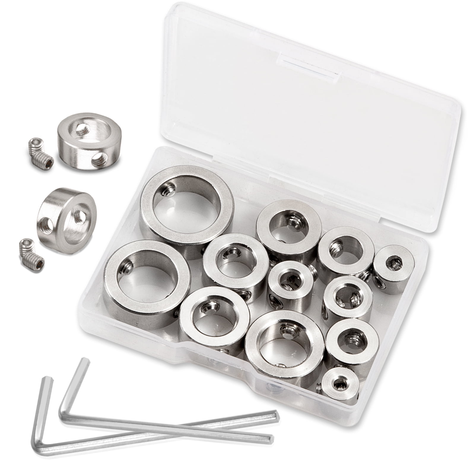 LEONTOOL 12 Pcs 3-16mm Drill Bit Depth Stop Collar Set 304 Stainless ...