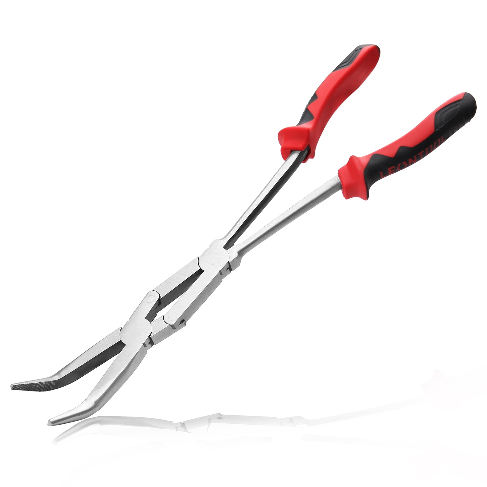 LEONTOOL 13 Inches Dual Pivot Pliers Double Joint Bent Long Nose Dual ...