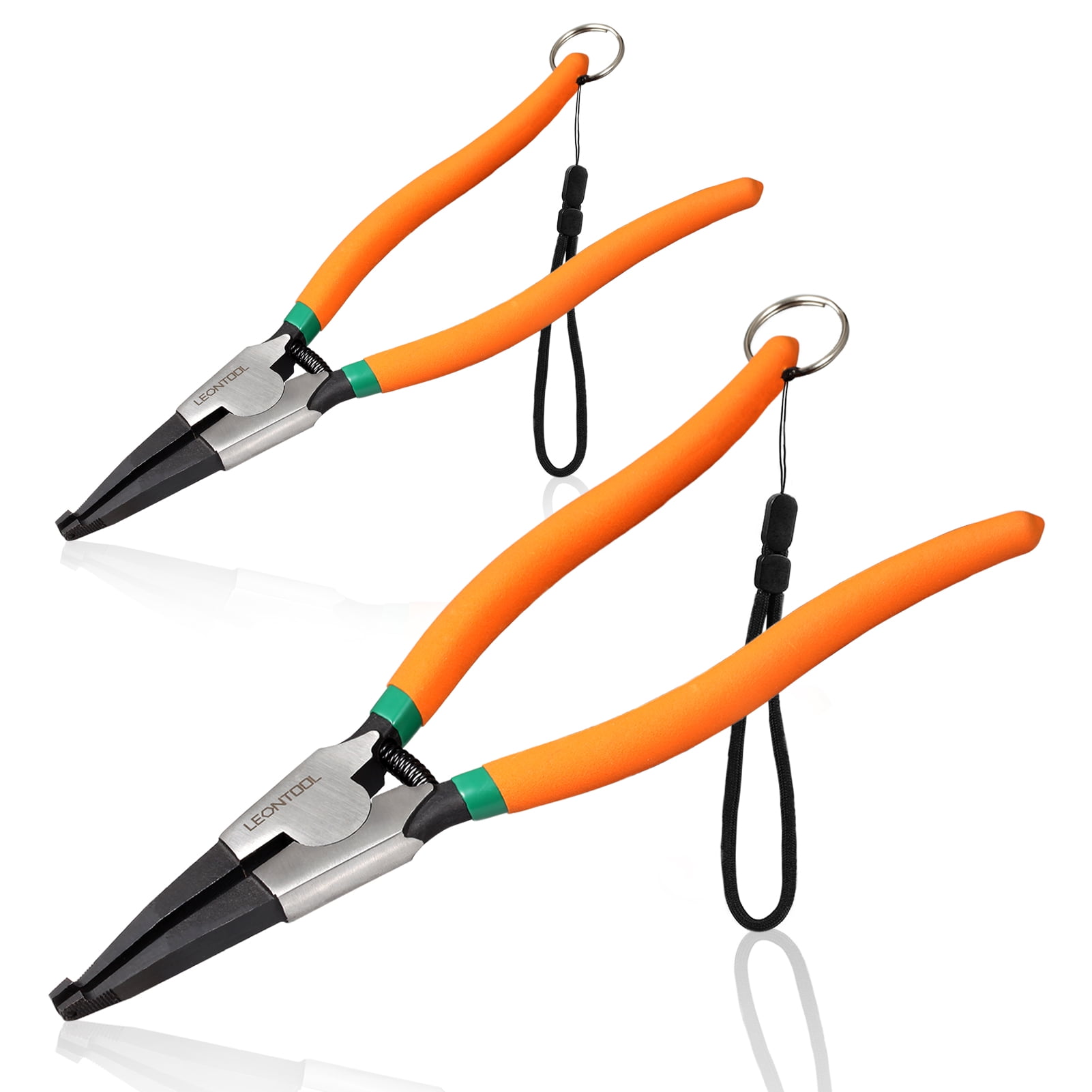 LEONTOOL 2 PCS Heavy Duty Lock Ring Pliers Set 8" & 11" Special Circlip ...