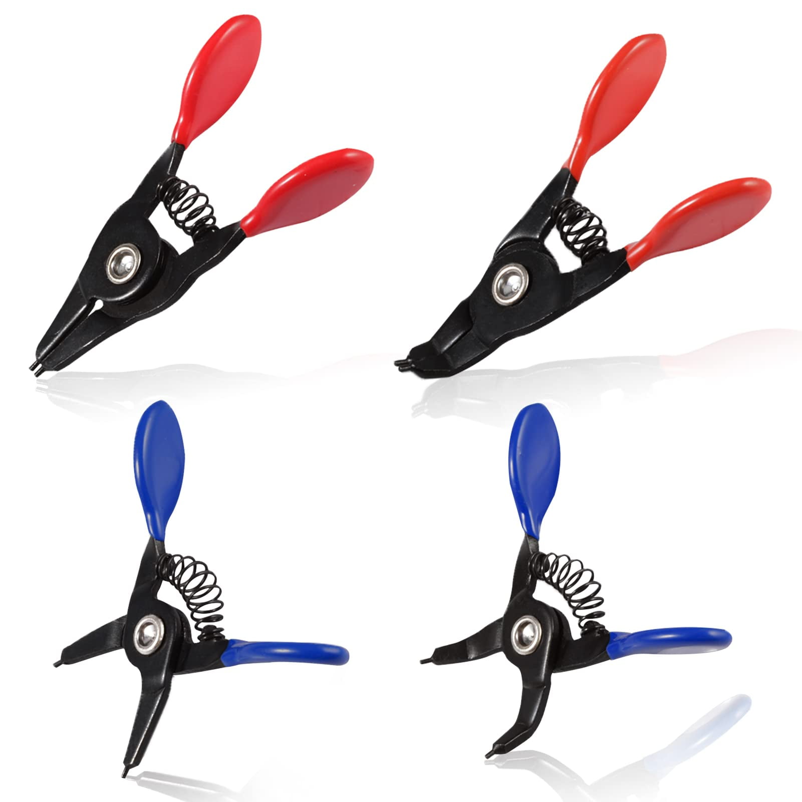 LEONTOOL 4 Pcs Mini Snap Ring Pliers Set, 3" Internal and External ...
