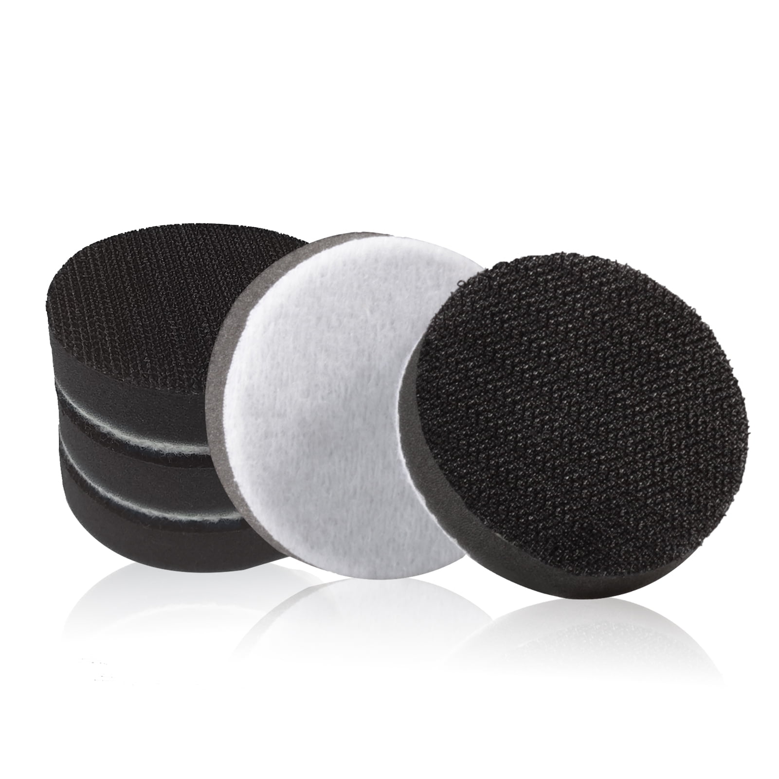 LEONTOOL 5 Pack 2 Inch Hook and Loop Soft Foam Buffering Pad, Sponge ...