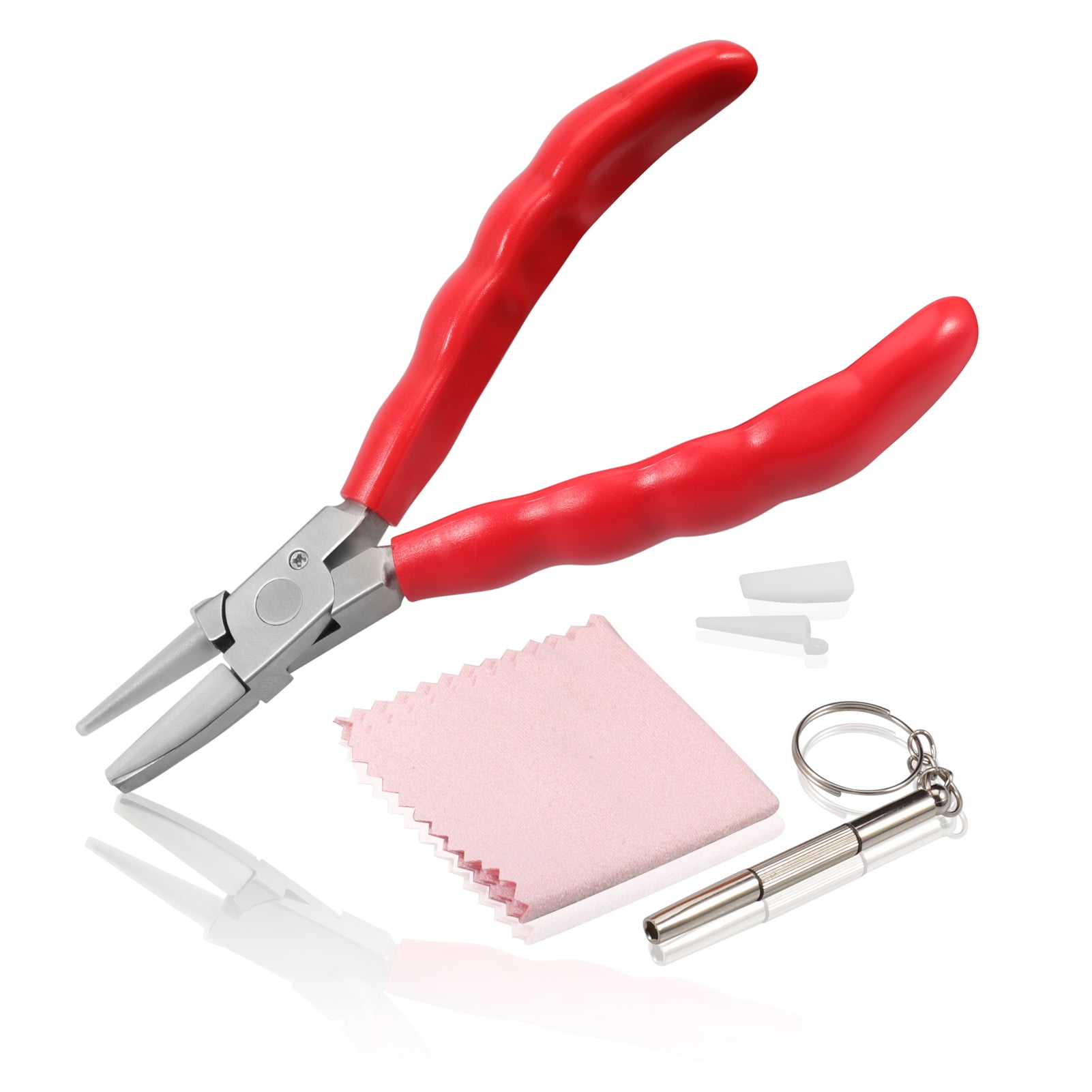 LEONTOOL 6 Inches Half Round Pliers Nylon Jaw Eyeglasses Frame Pliers ...