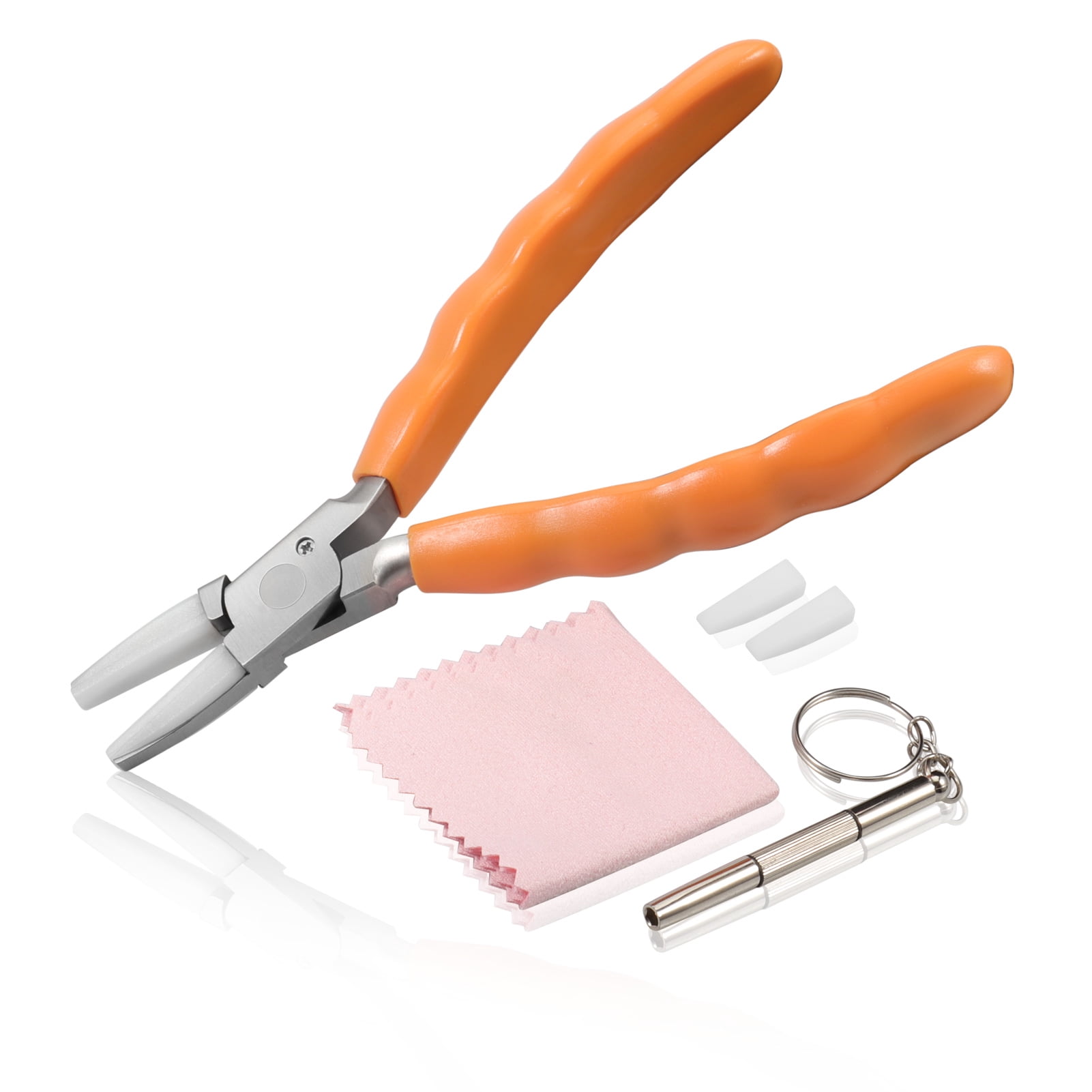 LEONTOOL 6 Inches Stainless Steel Flat Plier Eyeglasses Repairing Plier ...