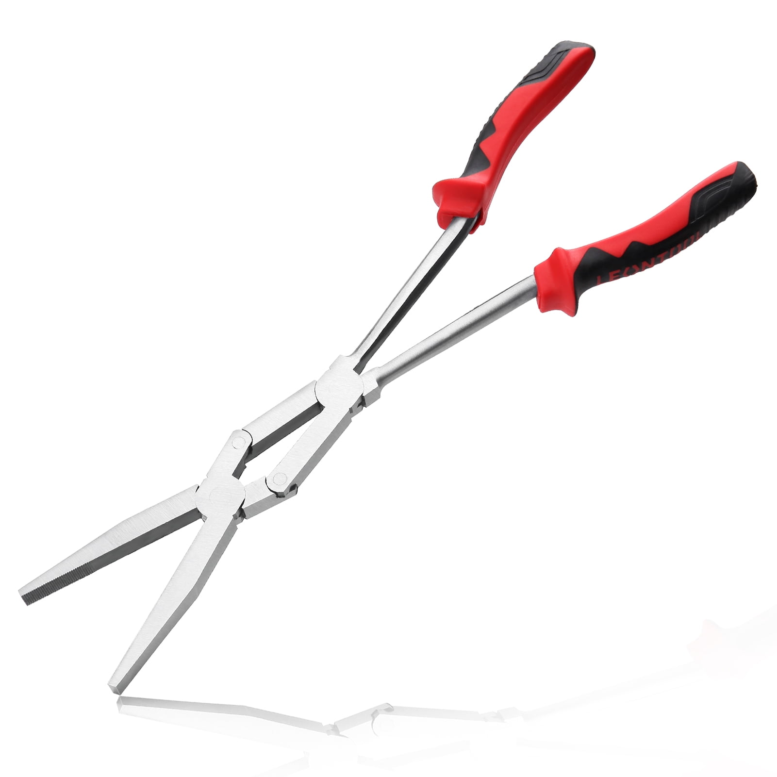 LEONTOOL Dual Pivot Pliers Double-Joint Flat Pliers with Serrated Jaw ...