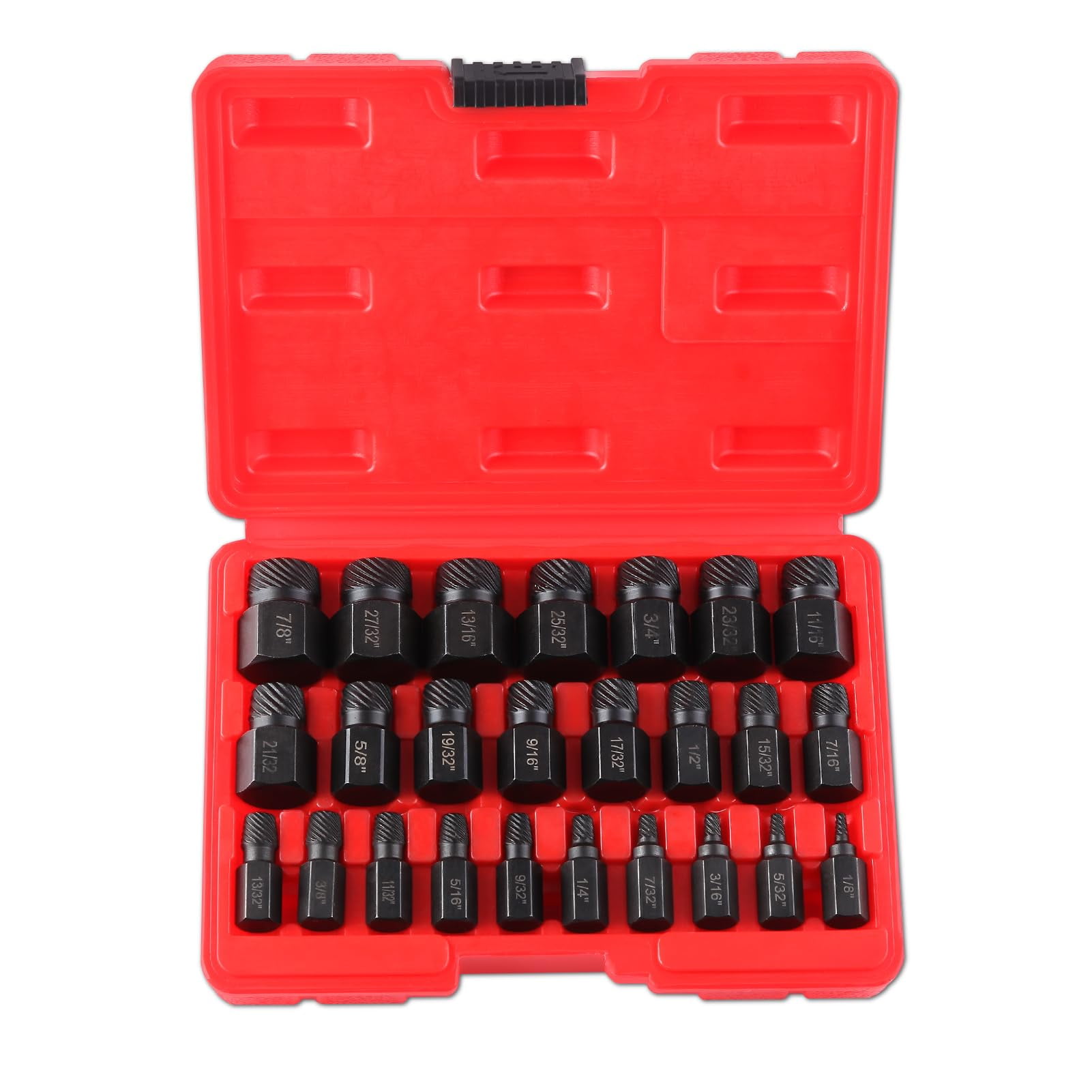 LEONTOOL Hex Head Multi-Spline Screw Extractor Set, 25 Easy Out Bolt ...