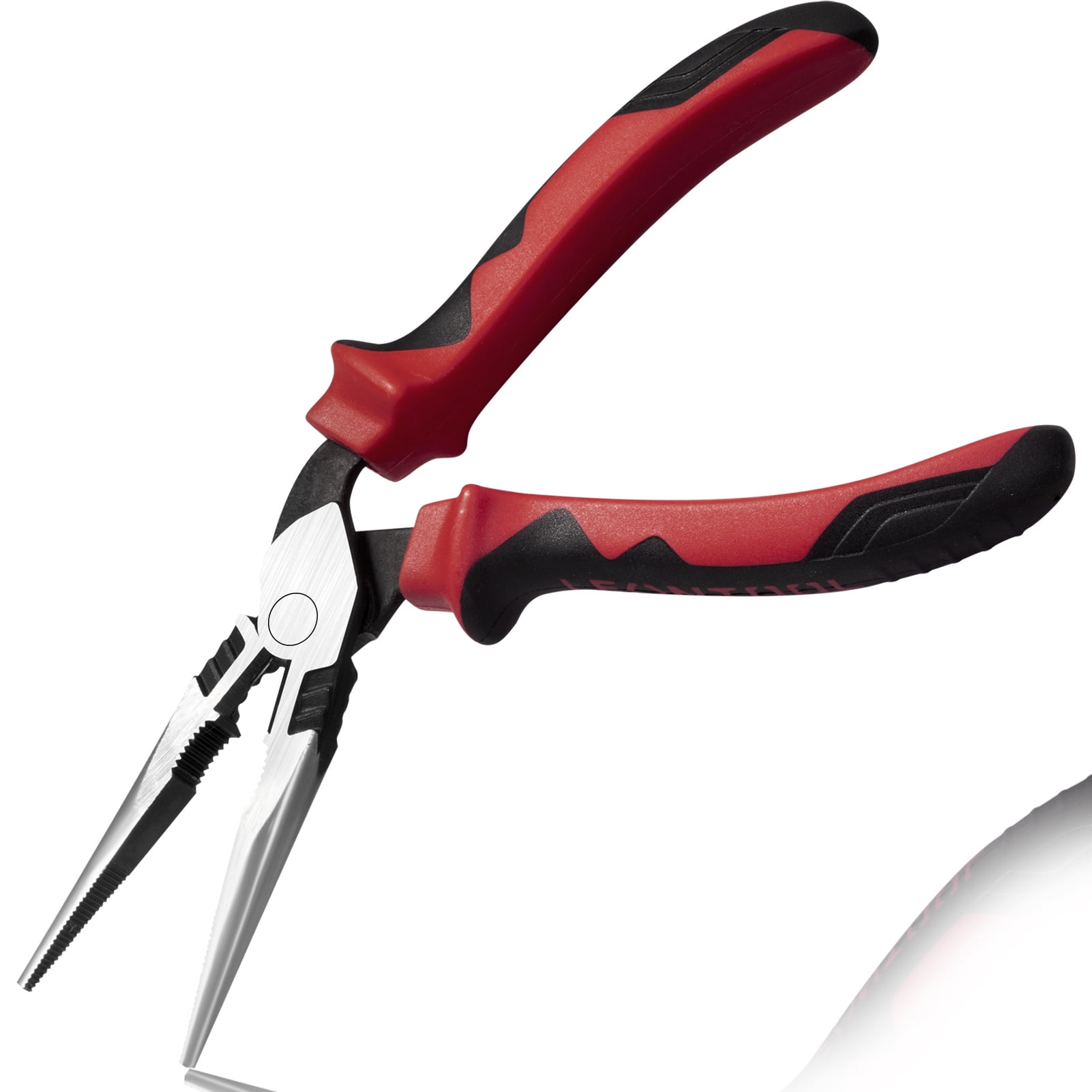 LEONTOOL High Leverage Long Nose Pliers with Angled Head 8-Inch Wire ...