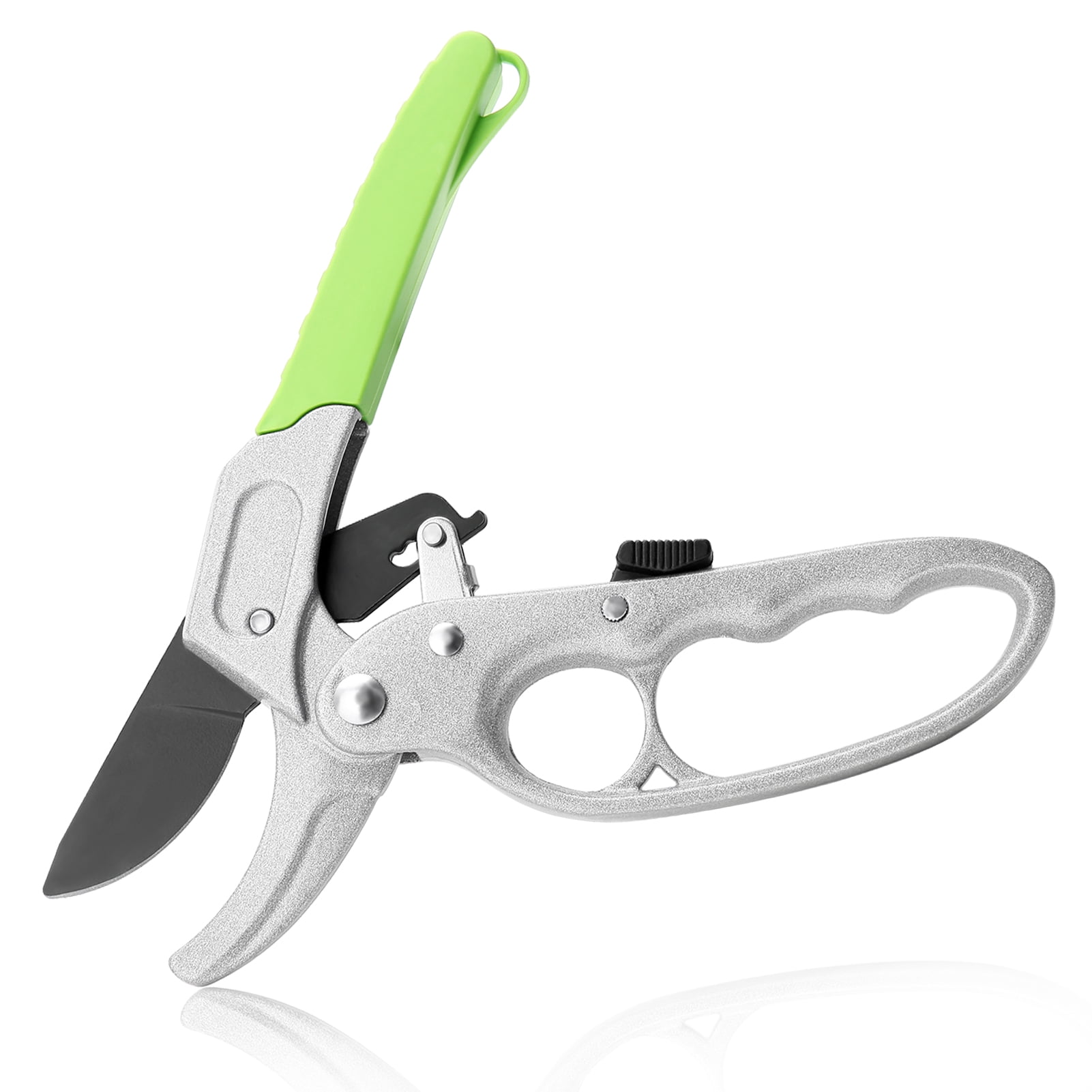 LEONTOOL Ratchet Pruning Shears, Anvil Garden Clipper for Weak Hands ...