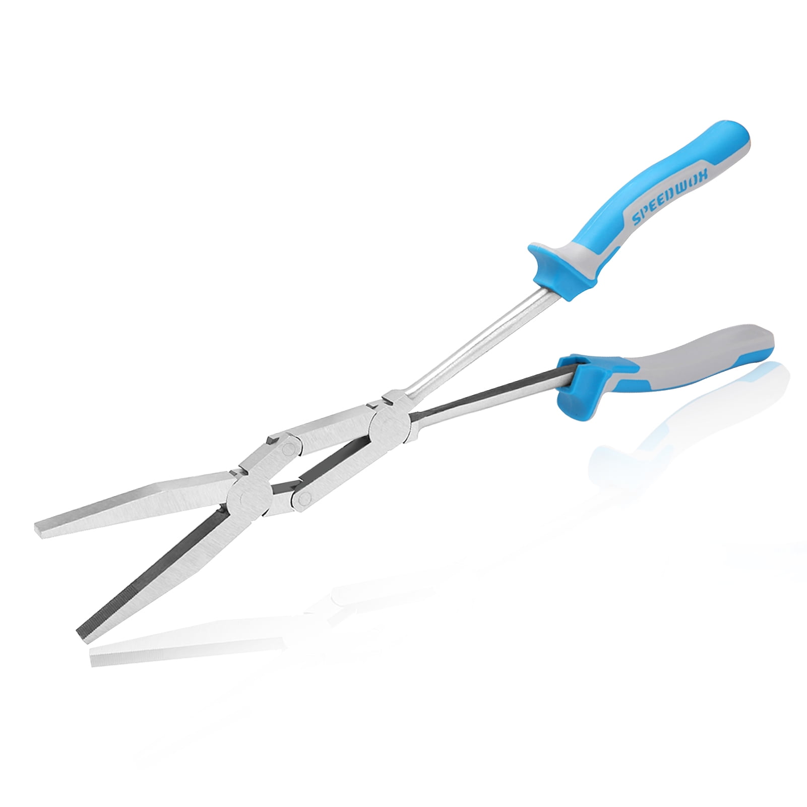 SPEEDWOX 13-Inch Double-Joint Flat Pliers Serrated Jaw Dual Pivot ...
