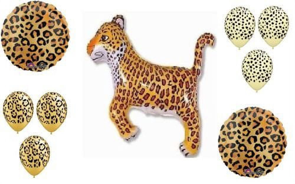 LEOPARD Cheetah BLACK SPOTS Jungle ZOO Safari Party Mylar & Latex ...