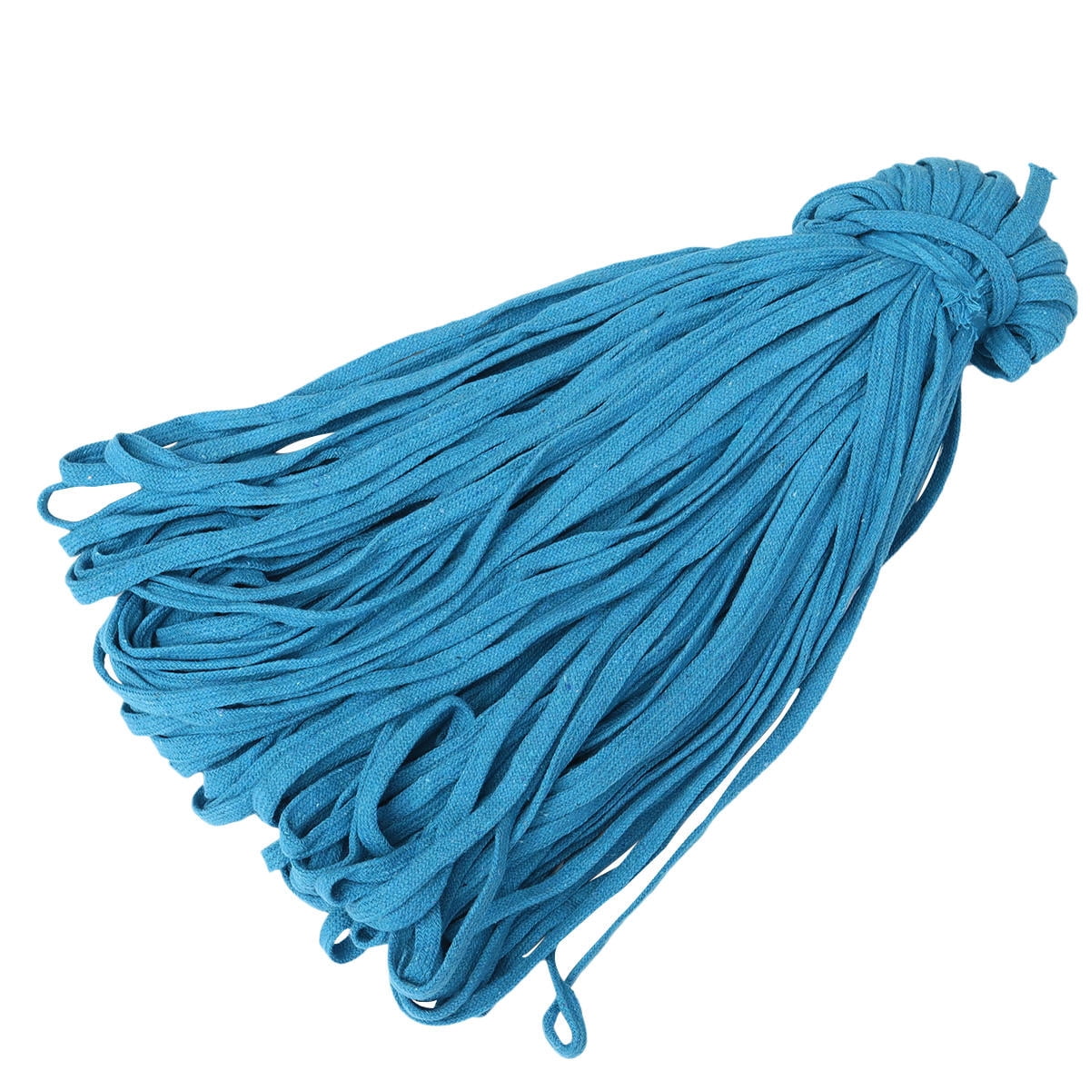 LEORX Blue Braided Cotton Rope Roll High Strength Flat Shoelace Rope ...