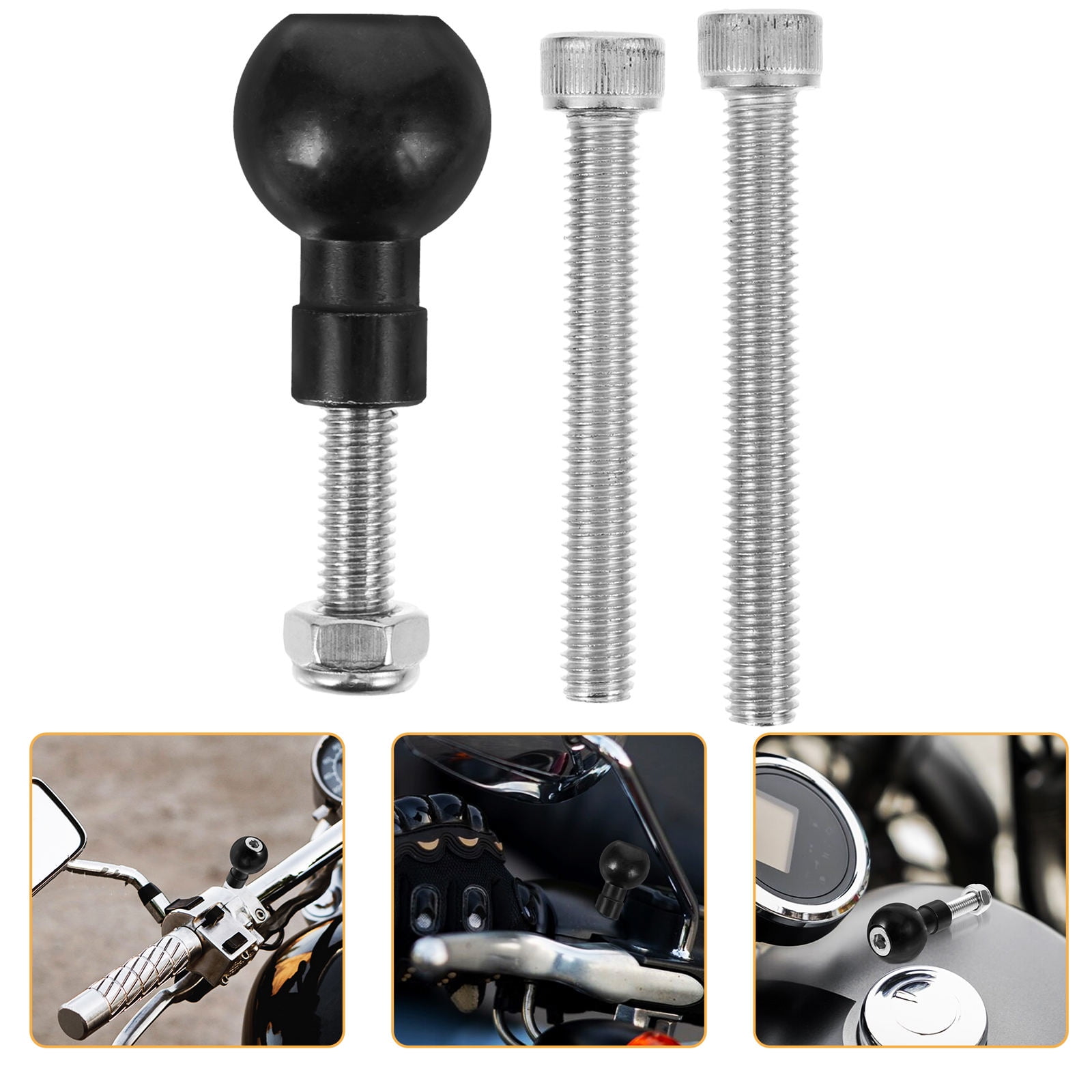 LEORX 1 Set Black Round Cylindrical Motorcycle Handlebar Riser Clamp ...