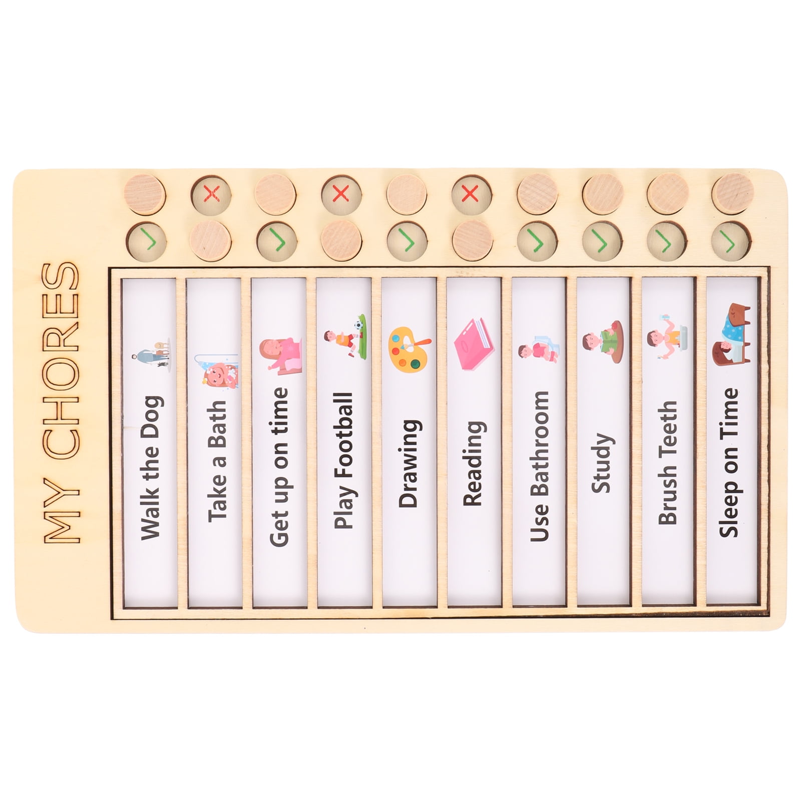 LEORX Magnetic Daily Schedule Chart Classroom Use Multi Wood Paper 1 ...