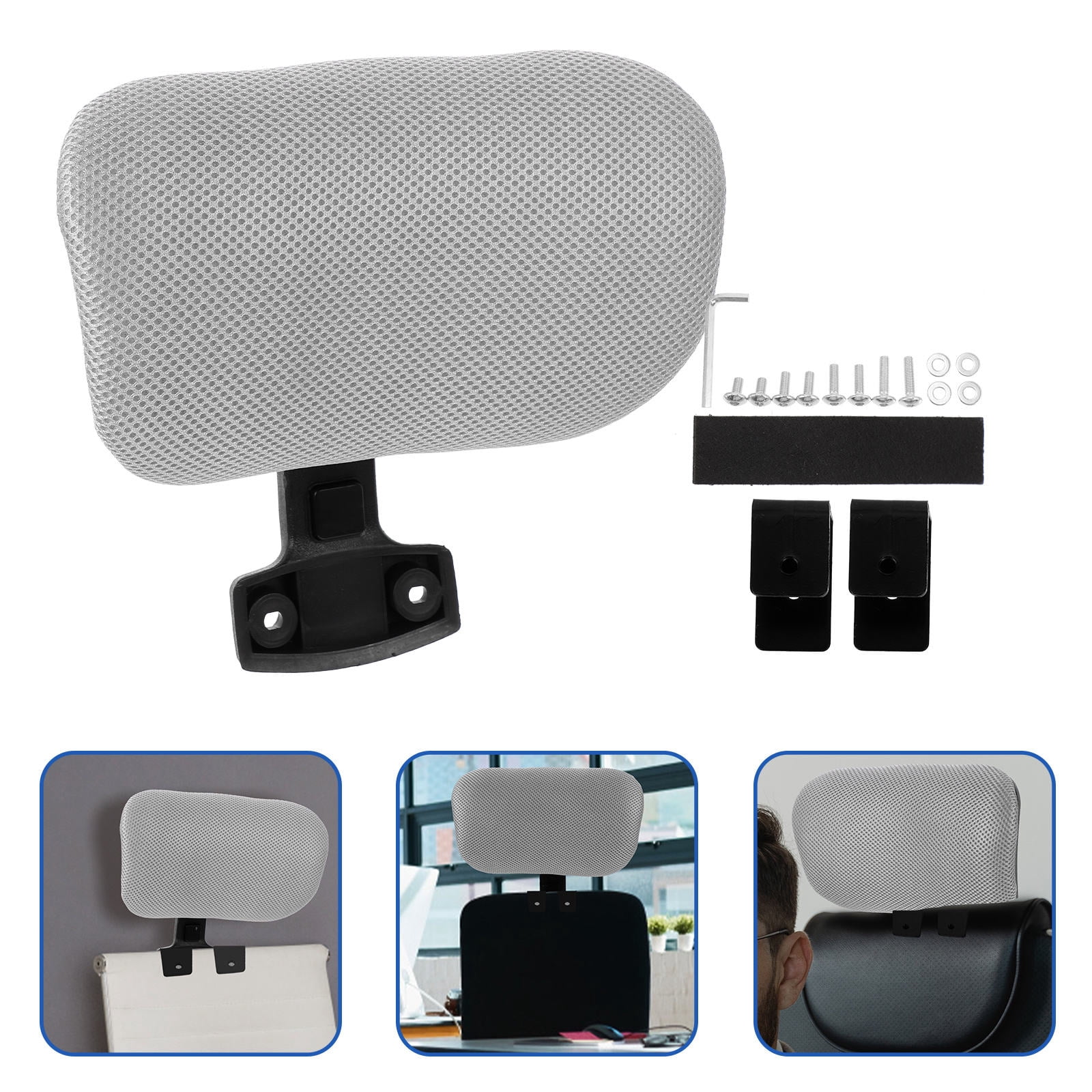 LEORX 1 Set of Height Adjustable Computer Chair Cushion Grey Elastic ...