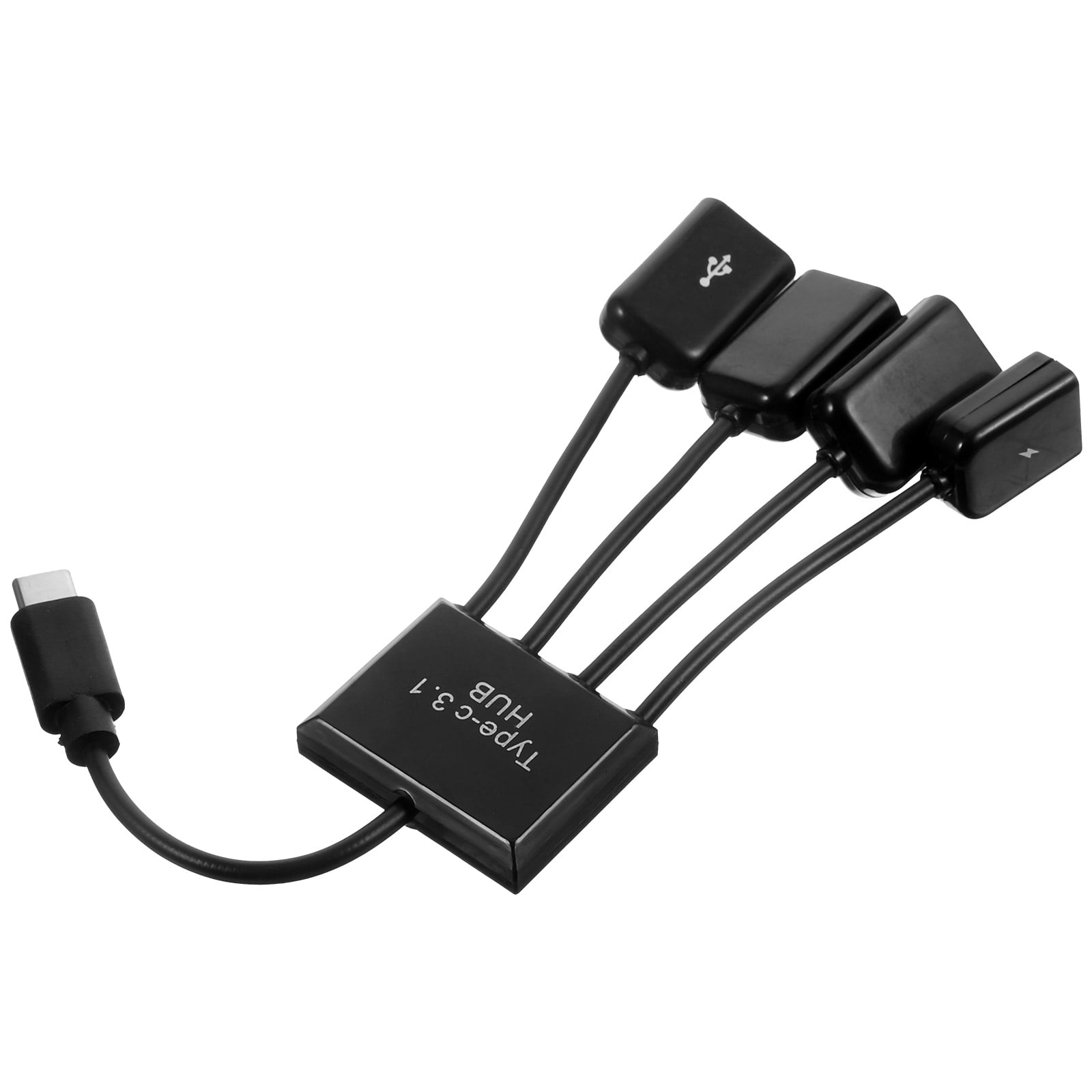 LEORX 1 Set of USB Extender Hub for Laptop with Black Plastic OTG ...