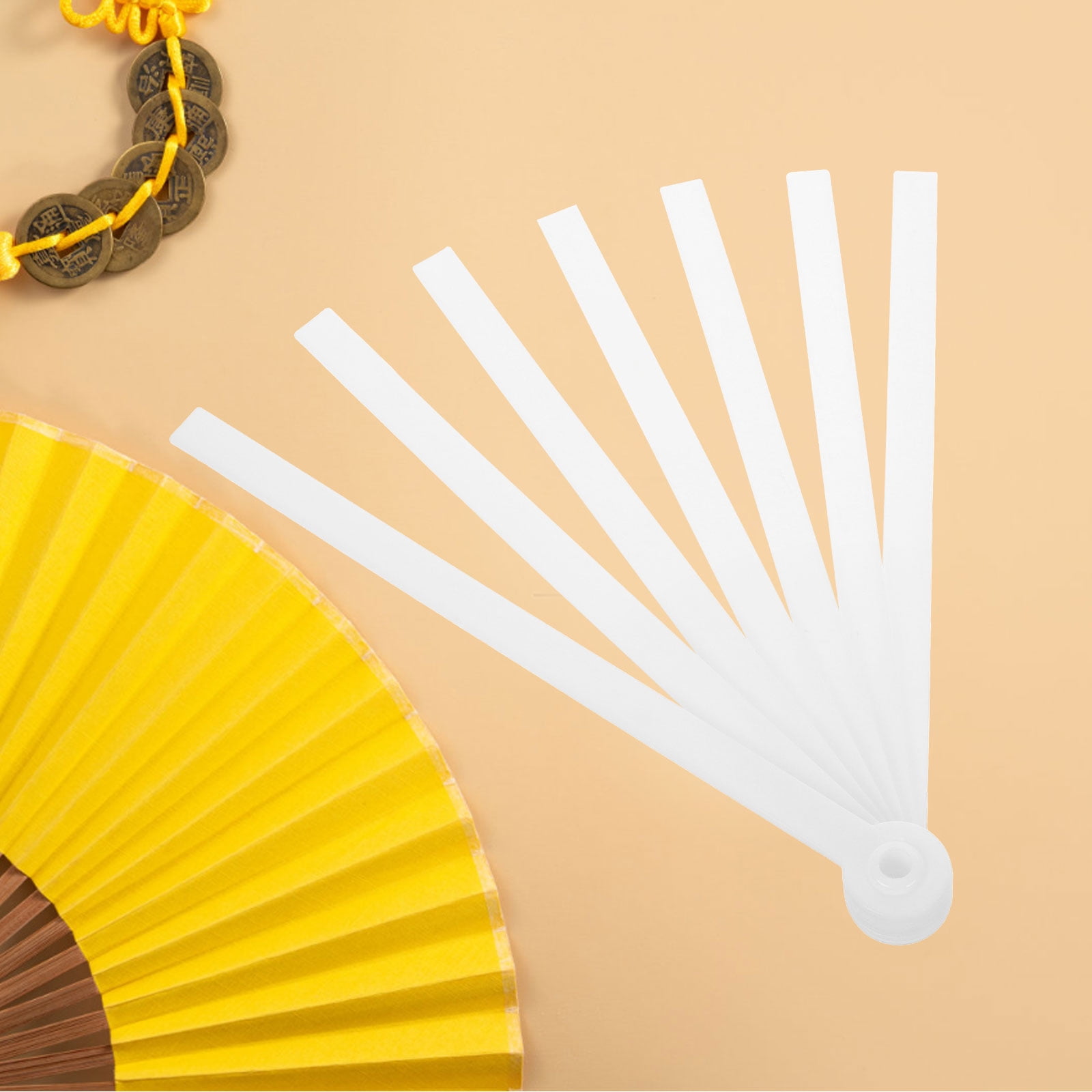 LEORX 10 Pcs Handheld Folding Fan Plastic Frame for DIY Crafts Portable ...