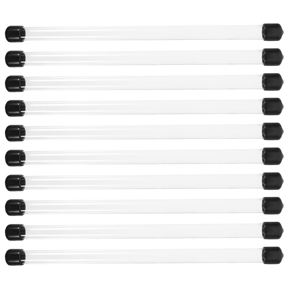 LEORX 10 Pcs Storage Tubes with Lid Clear Round Tubing Rigid ...
