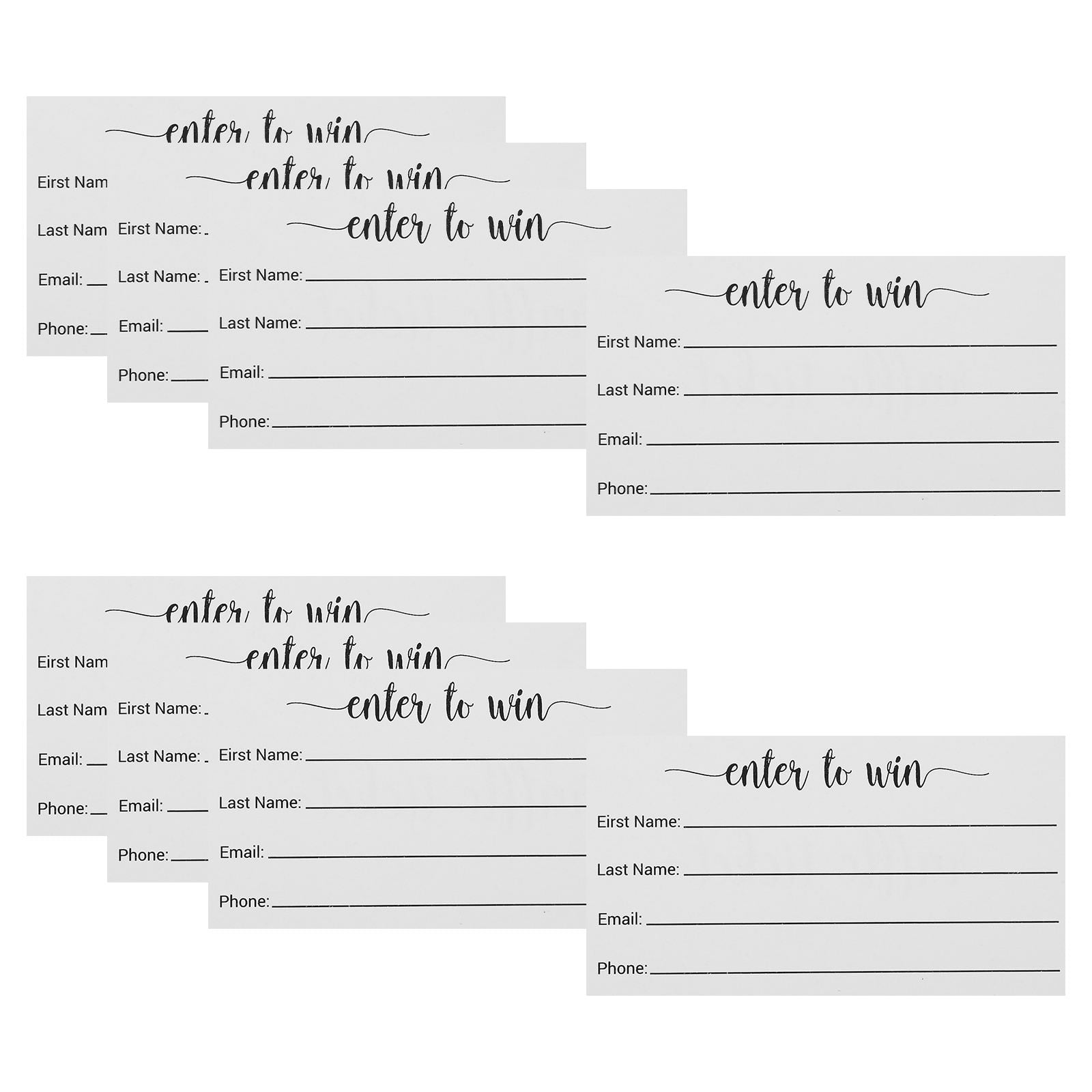 LEORX 100 Pcs Blank Entry Forms Ballot Cards Raffle Ticket - Walmart.com