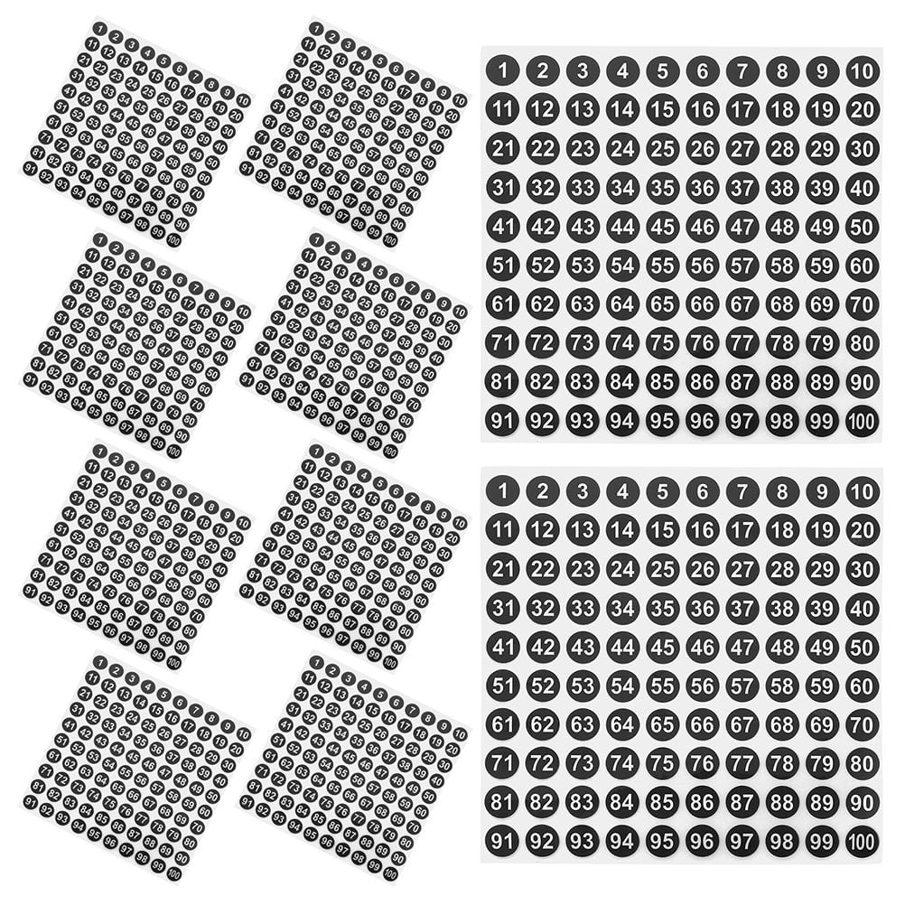 LEORX 100 Sheets Sticky Numbers Paper for Parties and Office Use 12 ...