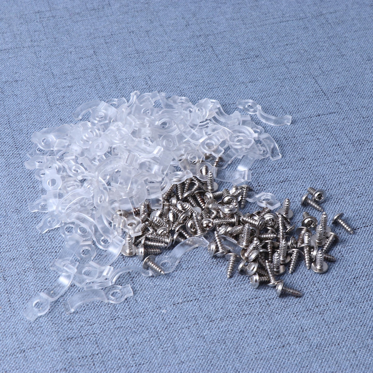 LEORX 100Pcs Arc Shape Led Light Strip Clips for Compact Size and Easy ...