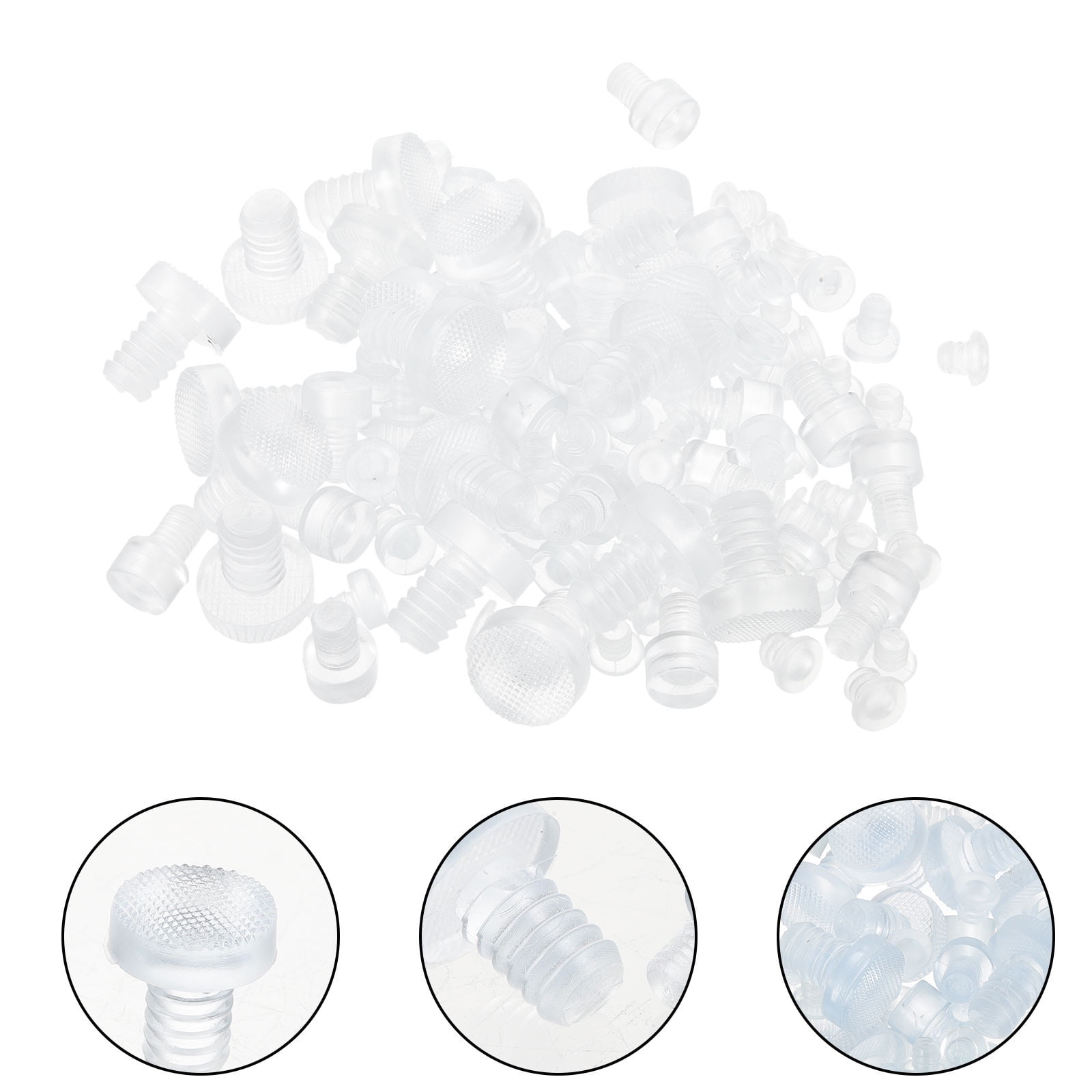 LEORX 100Pcs Table Top Bumpers Round for Furniture Accessories ...