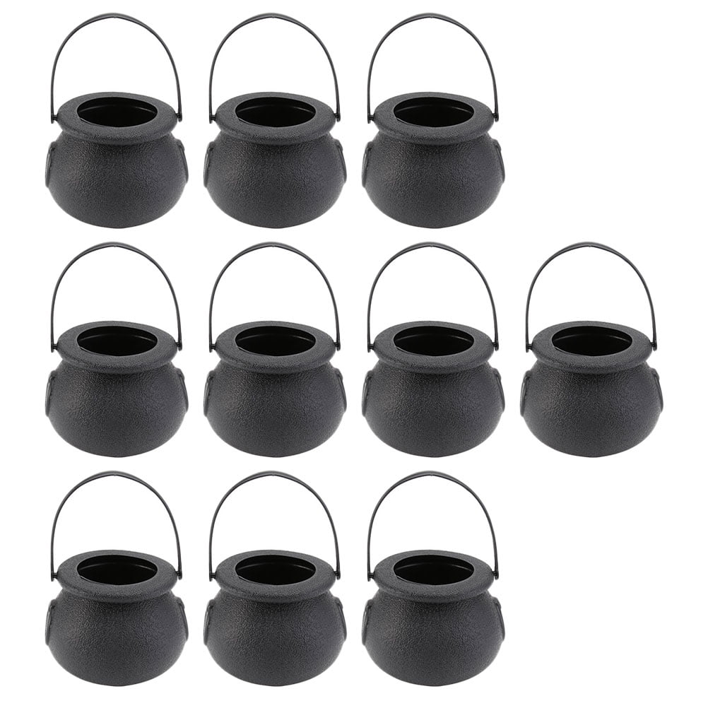 LEORX 10PCS Party Decorations Candy Bucket For Families With Black ...