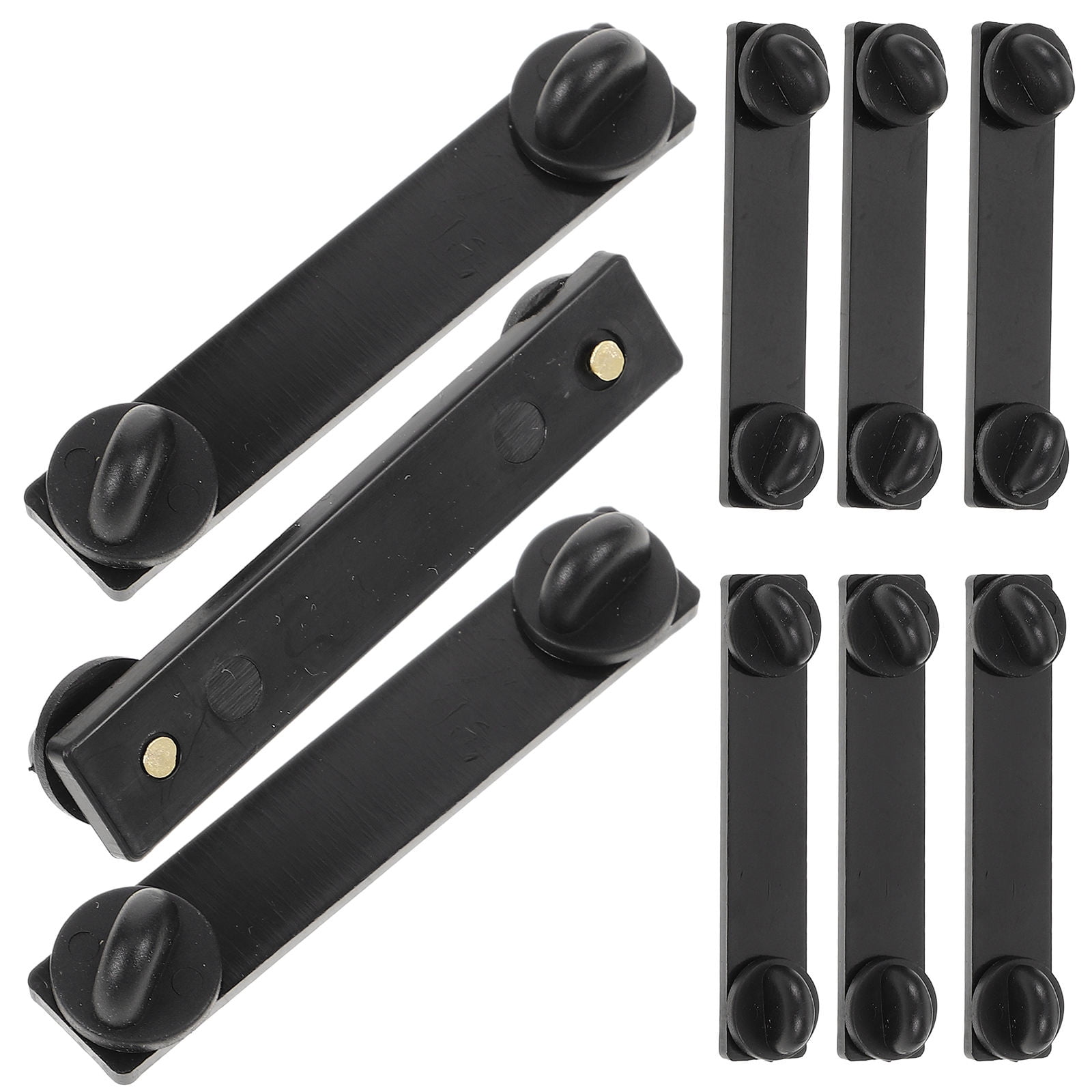 LEORX 10Pcs Black Rectangular Pin Backs for Jewelry Making and Badge ...