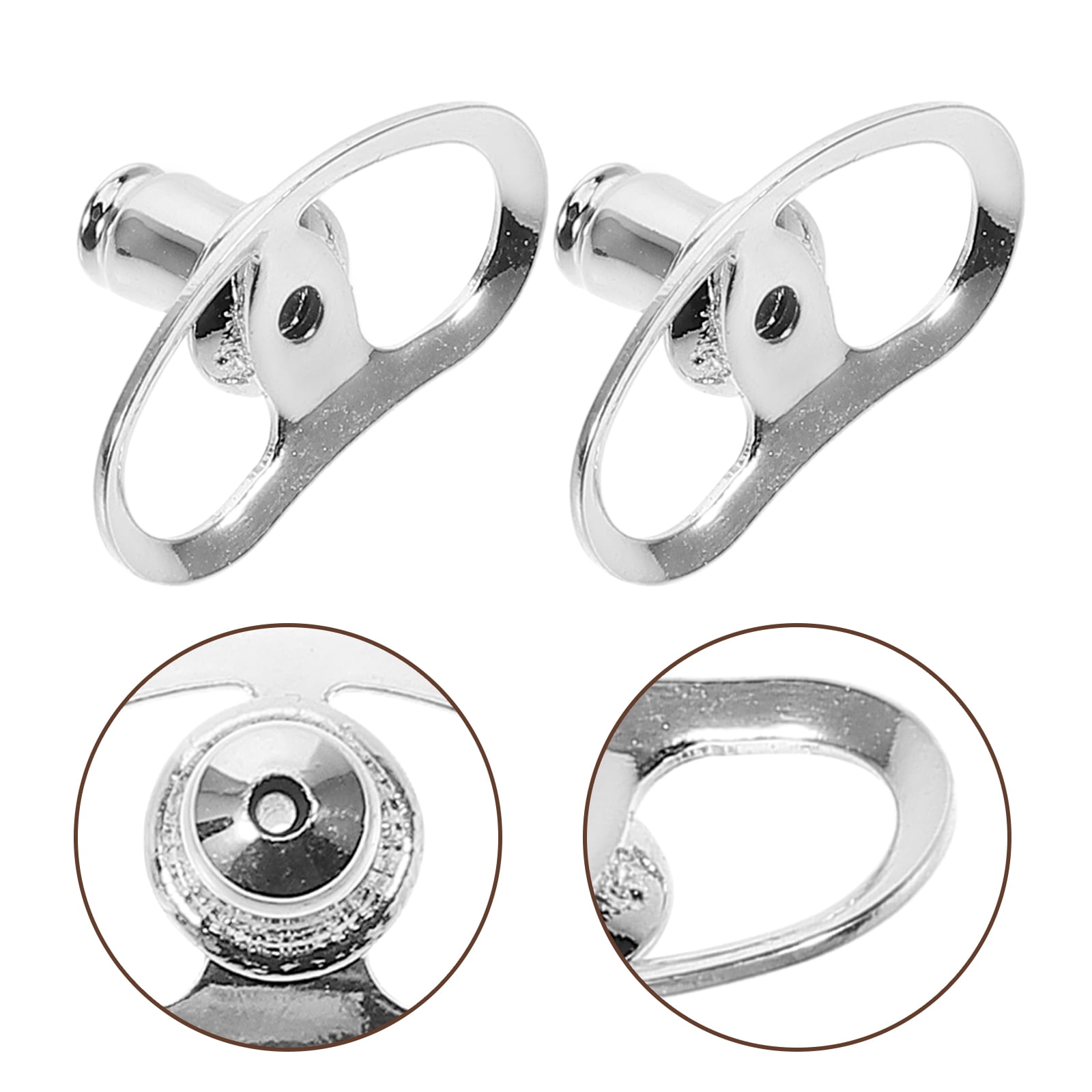 LEORX Earring Support Earring Backs Craft Accessory Silver 10pcs ...