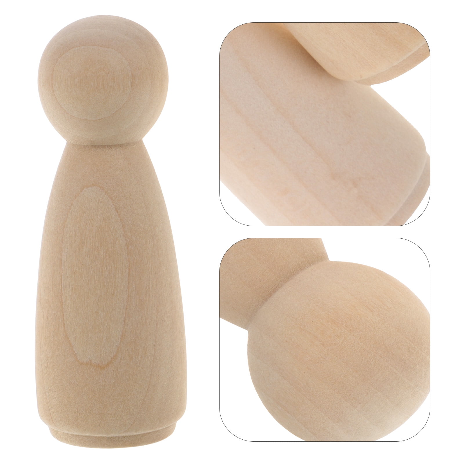 LEORX 10Pcs Graffiti Doll Puppet Theater Props Khaki Wood 6.5In ...